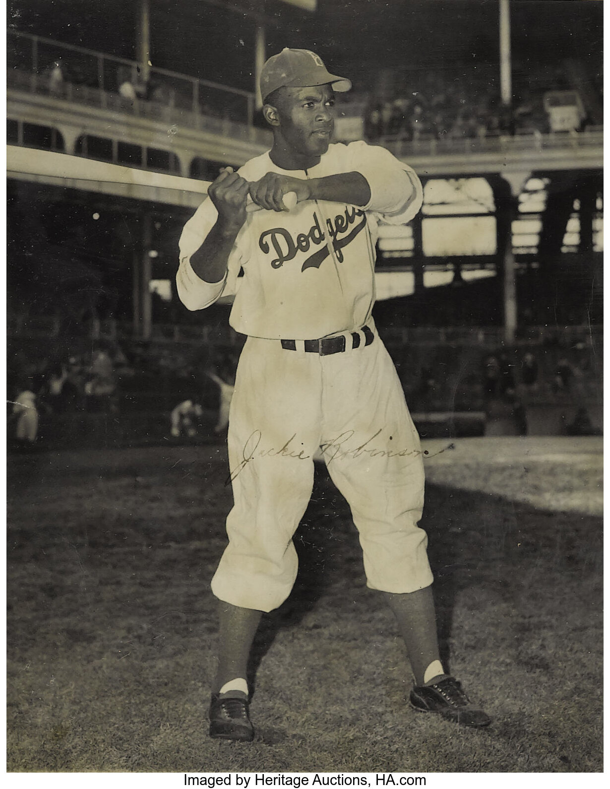1950's Jackie Robinson Signed Photograph. Worthy of great | Lot #19089 ...