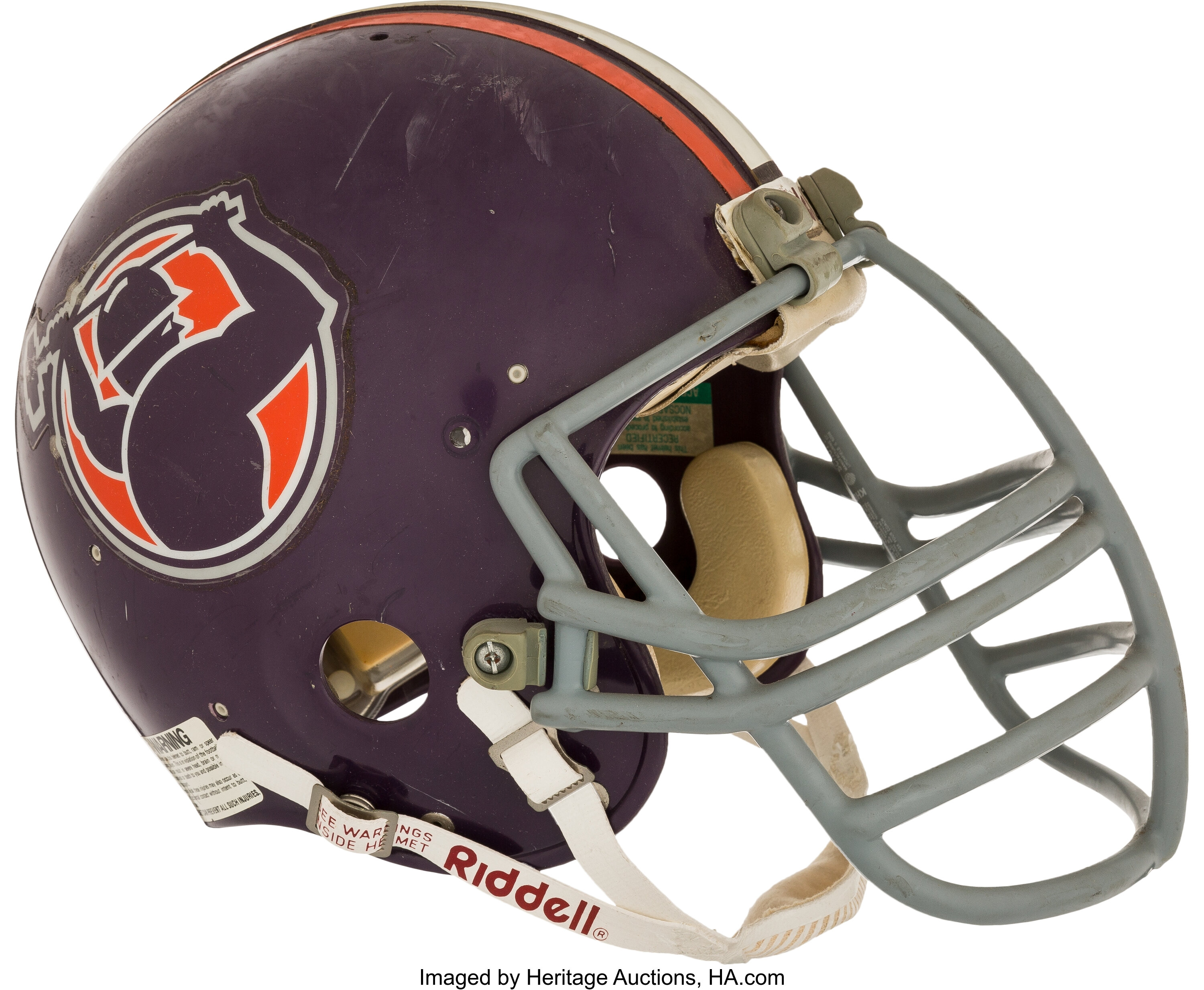 1984 Pittsburgh Maulers Game Worn USFL Helmet.... Football | Lot #82117 ...