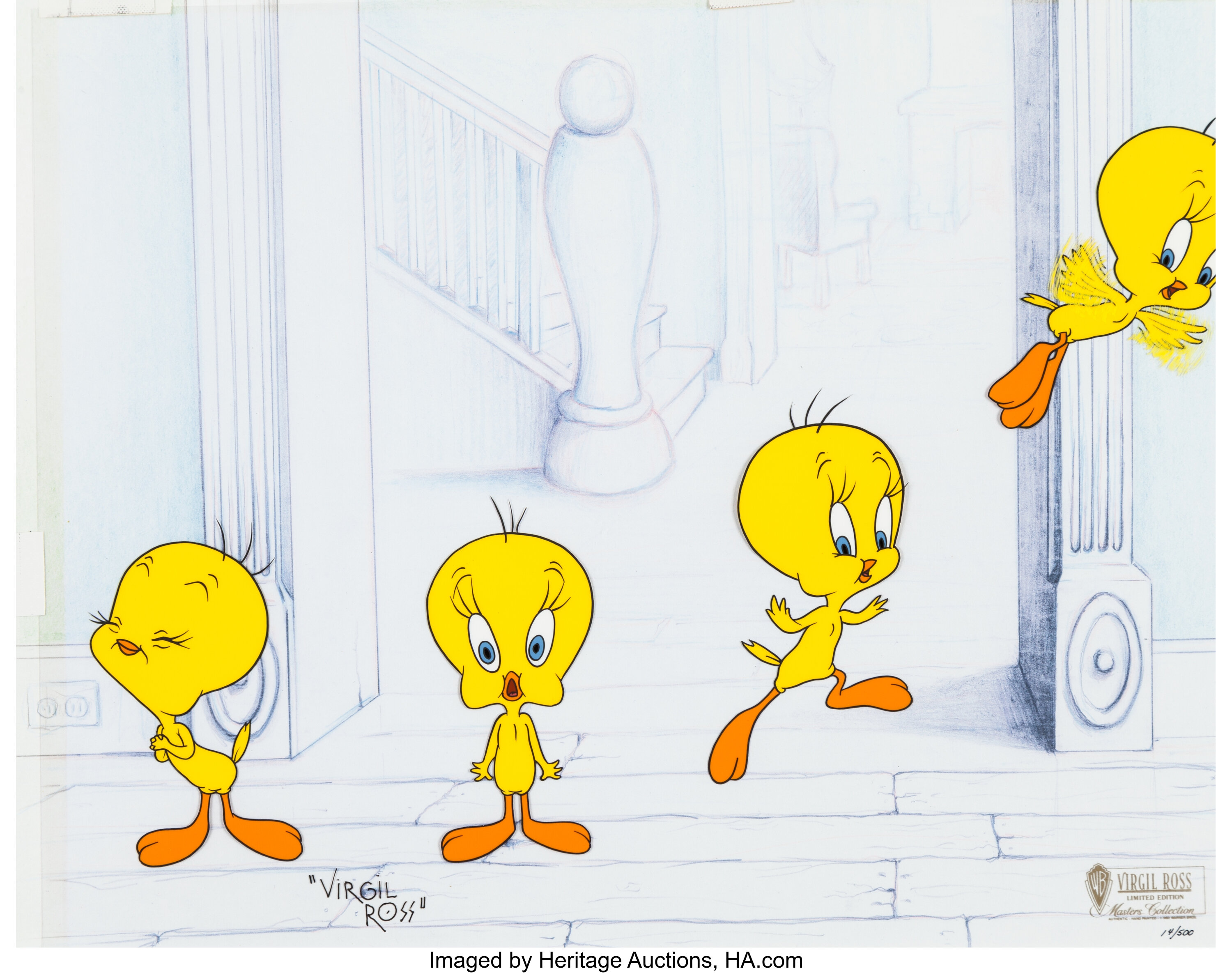 Tweety's Gweat Escape Limited Edition Cel Setup Animation Art | Lot ...