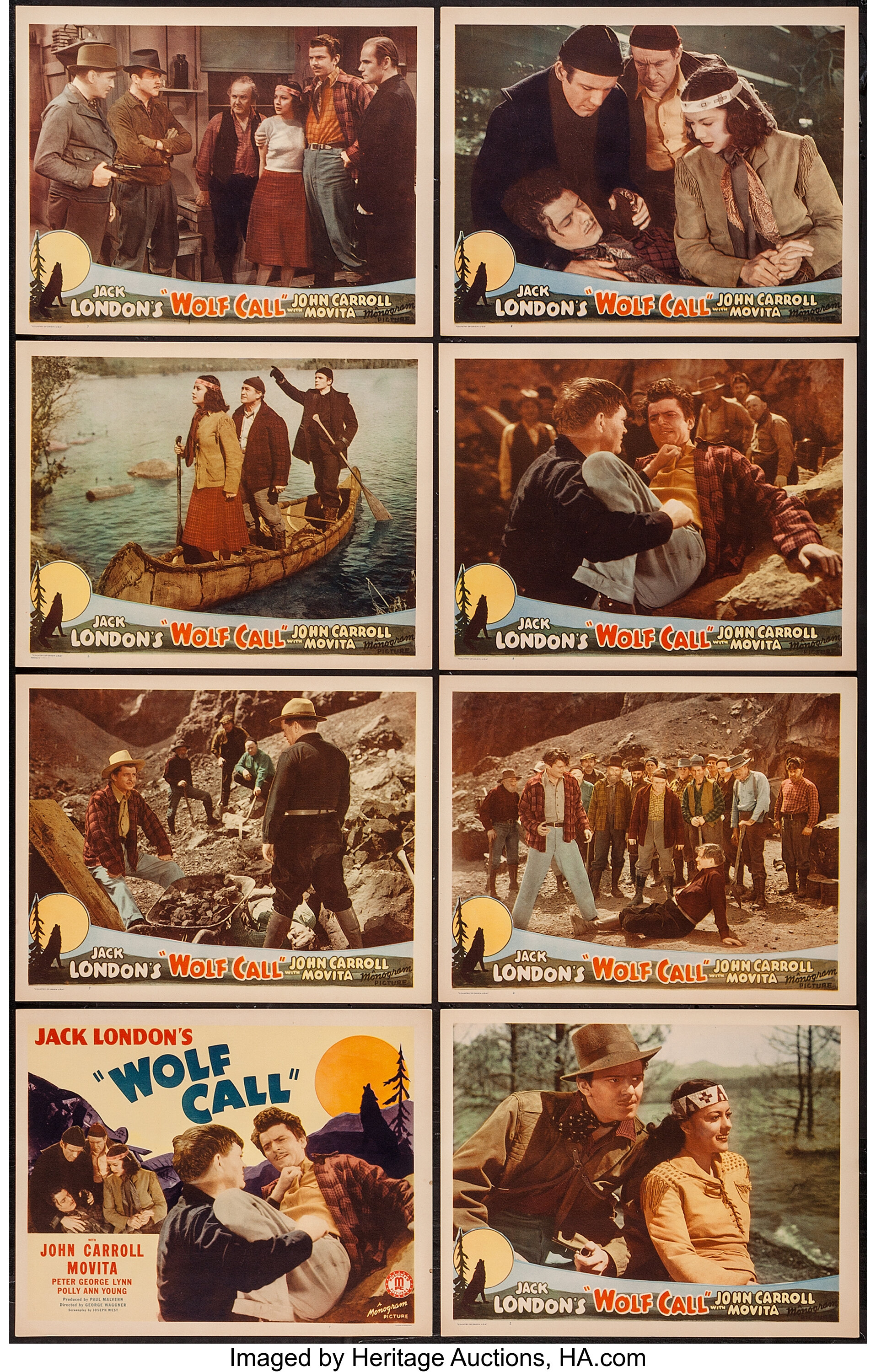 Wolf Call (Monogram, 1939). Lobby Card Set of 8 (11" X 14"). | Lot ...