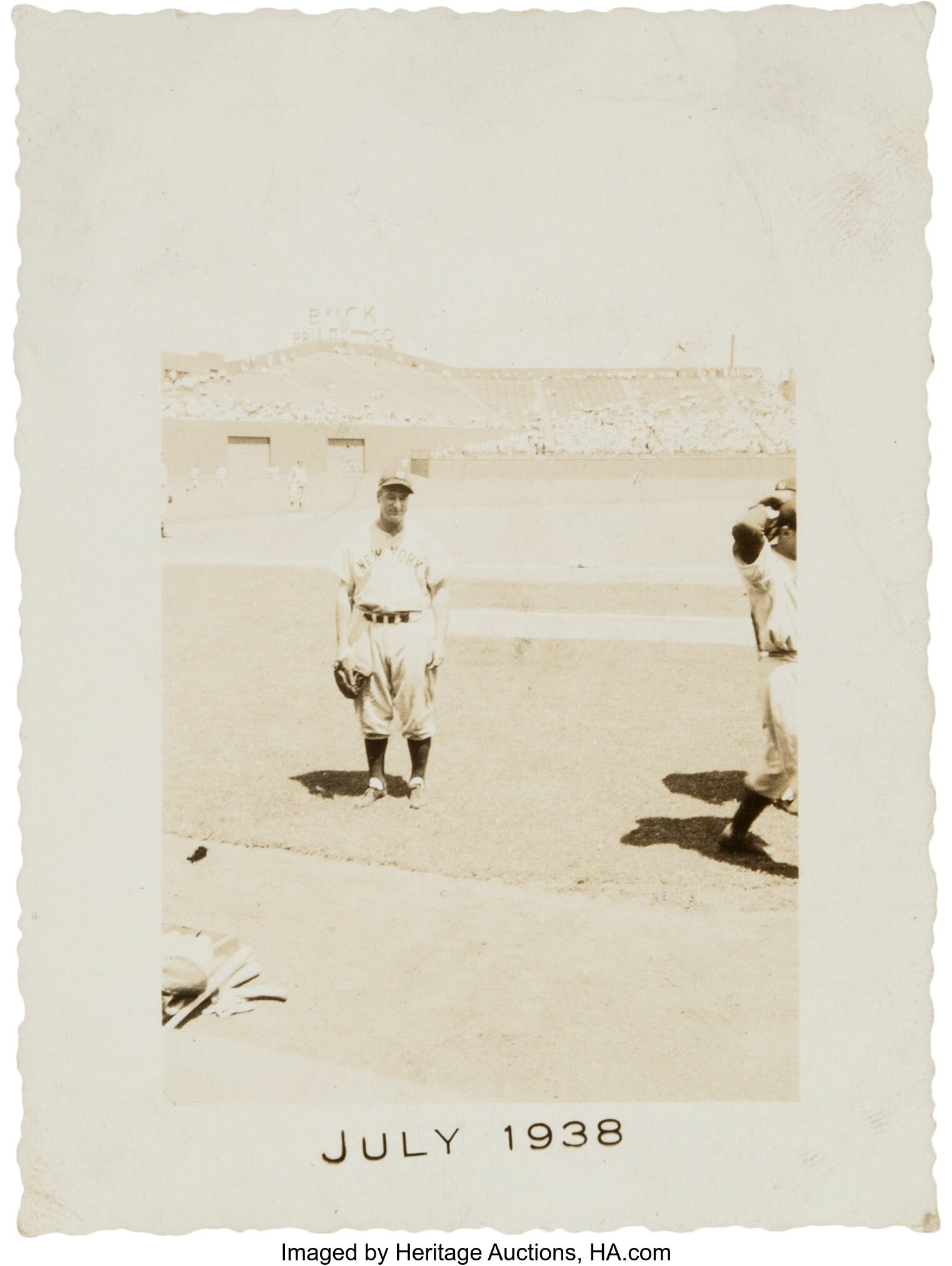 1938 Lou Gehrig Type I Snapshot Photograph.... Baseball | Lot #82959 ...