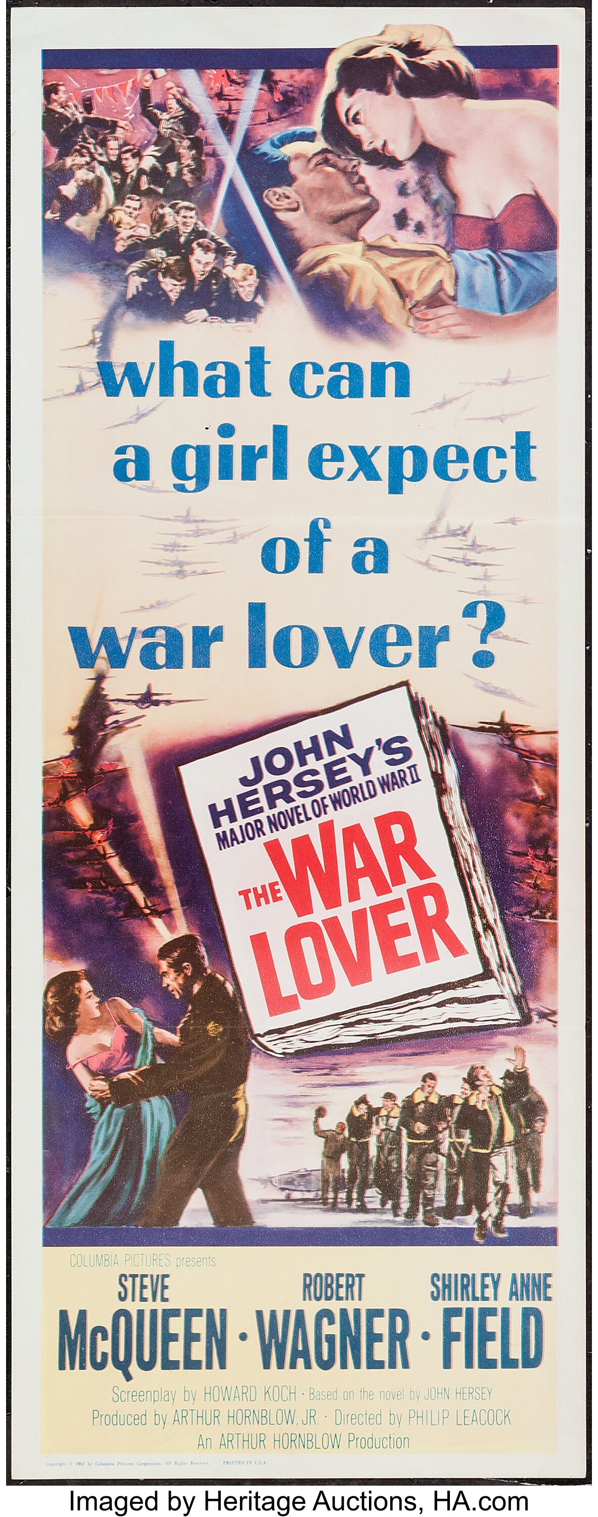 The War Lover (Columbia, 1962). Insert (14" X 36"). War.. ... Movie ...