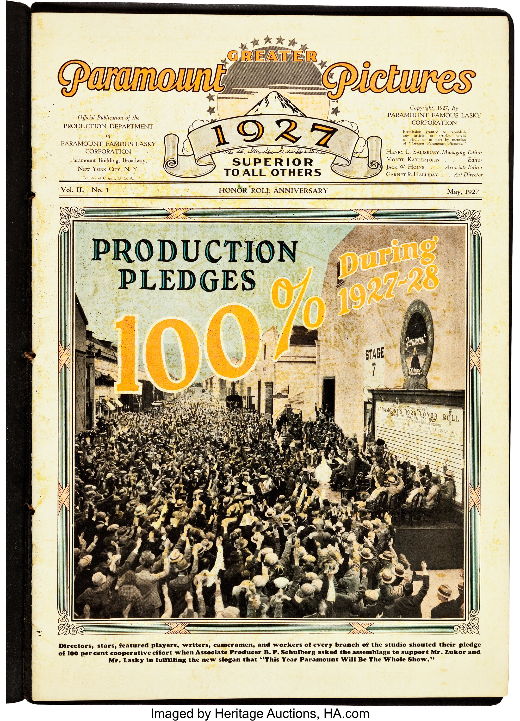 Paramount Exhibitor Book (Paramount, 1927). Exhibitor's Book (32 | Lot ...