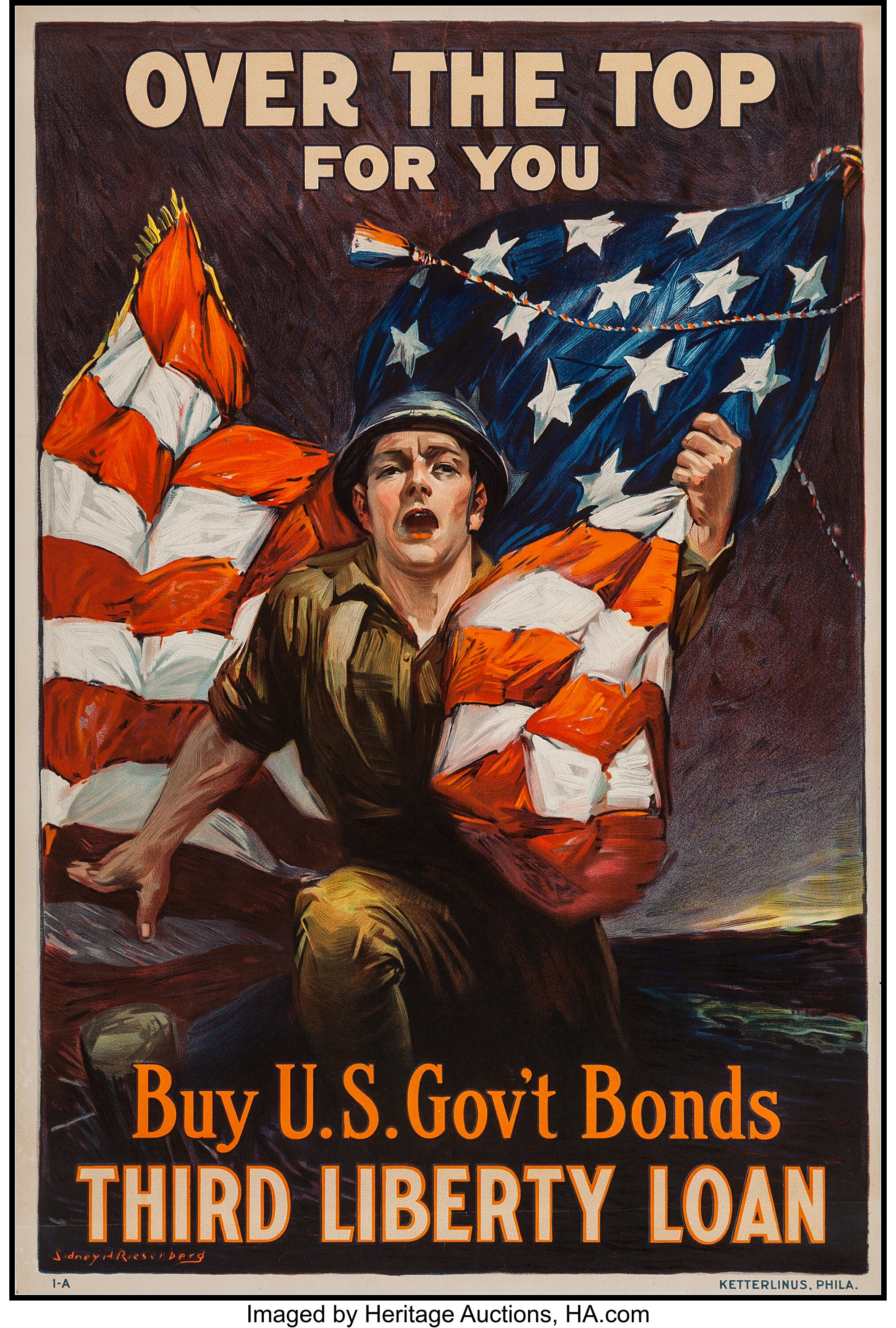 World War I Propaganda (Ketterlinus, Phil., US Government, 1918). | Lot ...