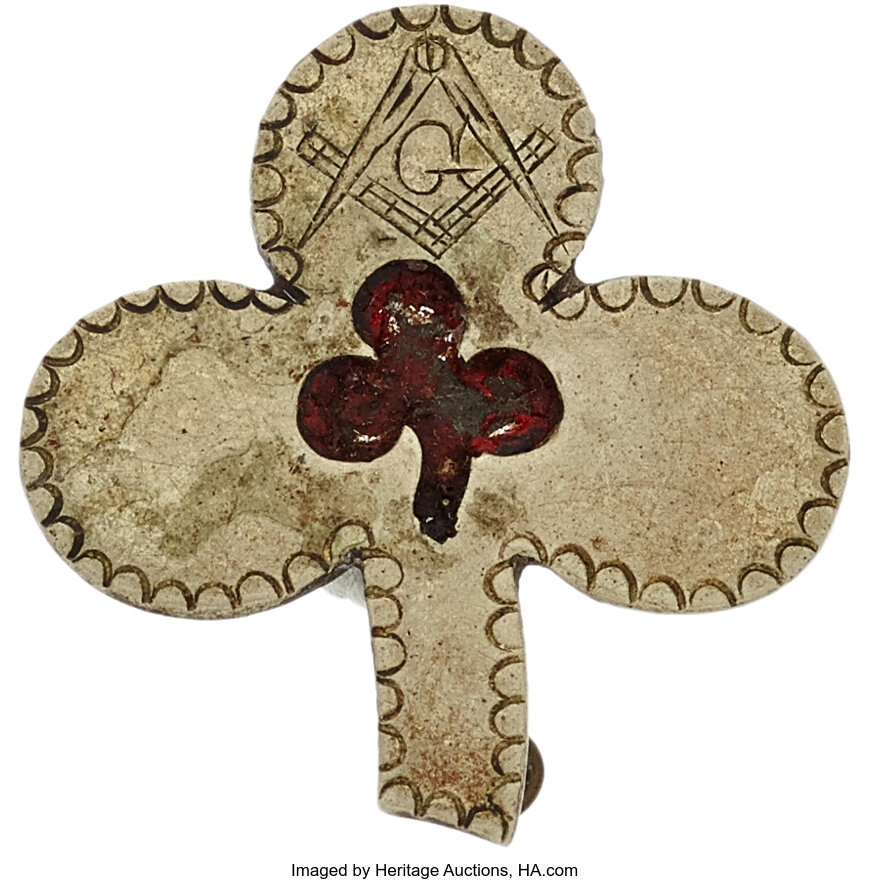 Silver Second Corps Badge With Red Sealing Wax Center and Engraved ...