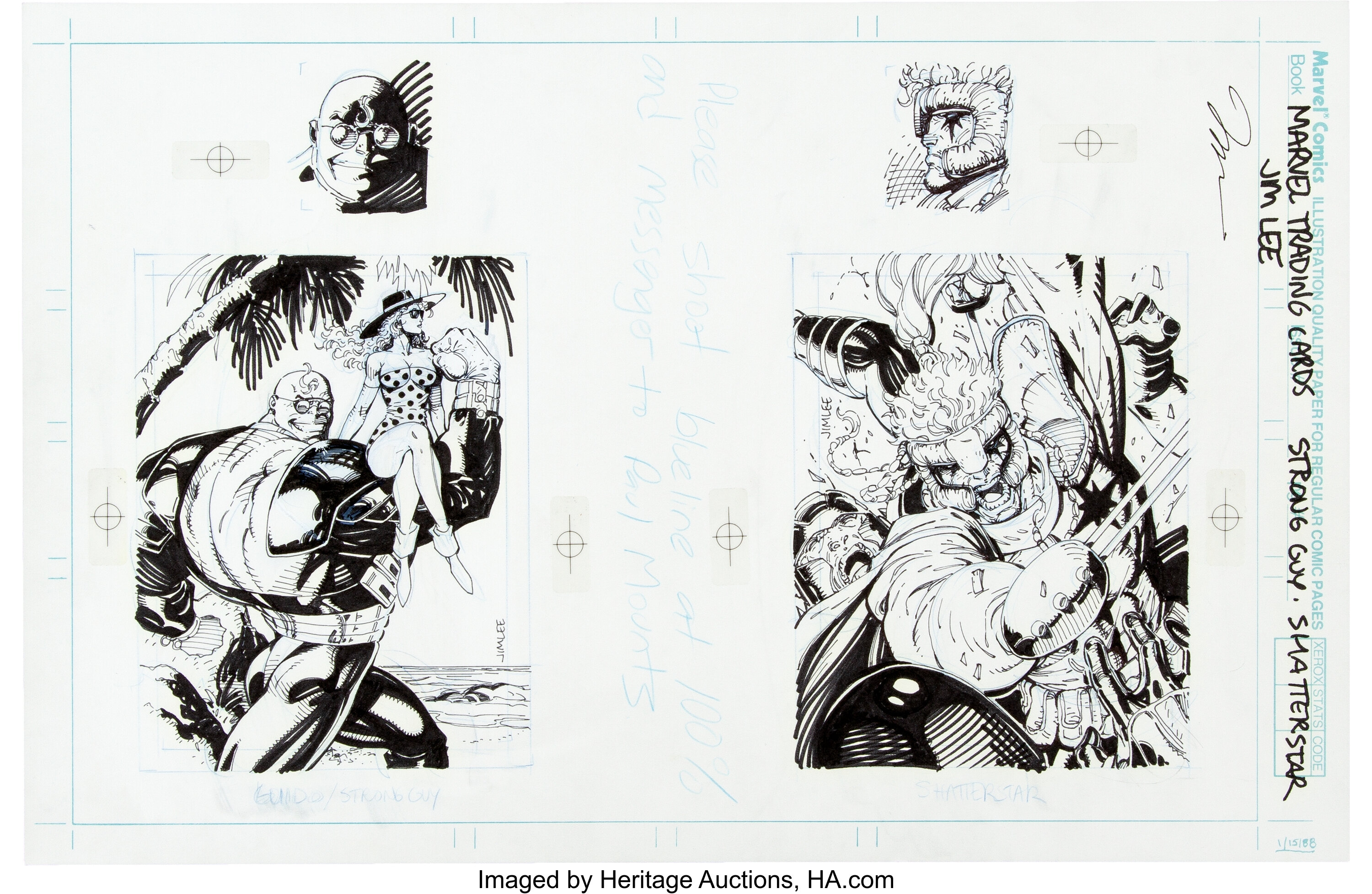 Jim Lee X-Men Trading Cards Series I - Strong Guy/Shatterstar | Lot ...