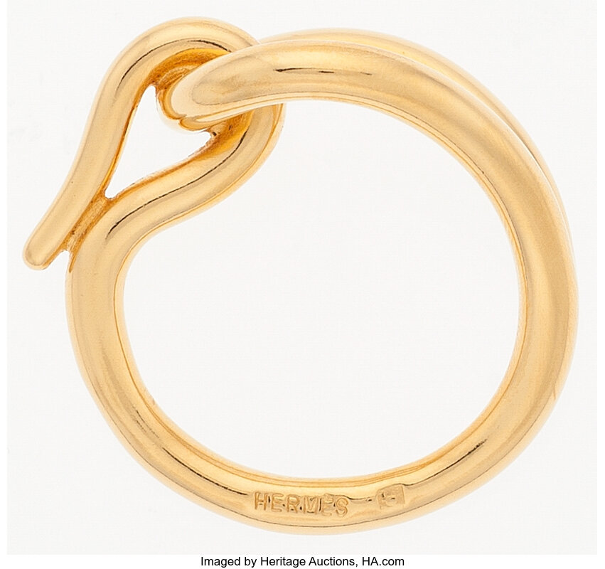 Hermes Gold Jumbo Scarf Ring. ... Luxury Accessories Accessories | Lot ...