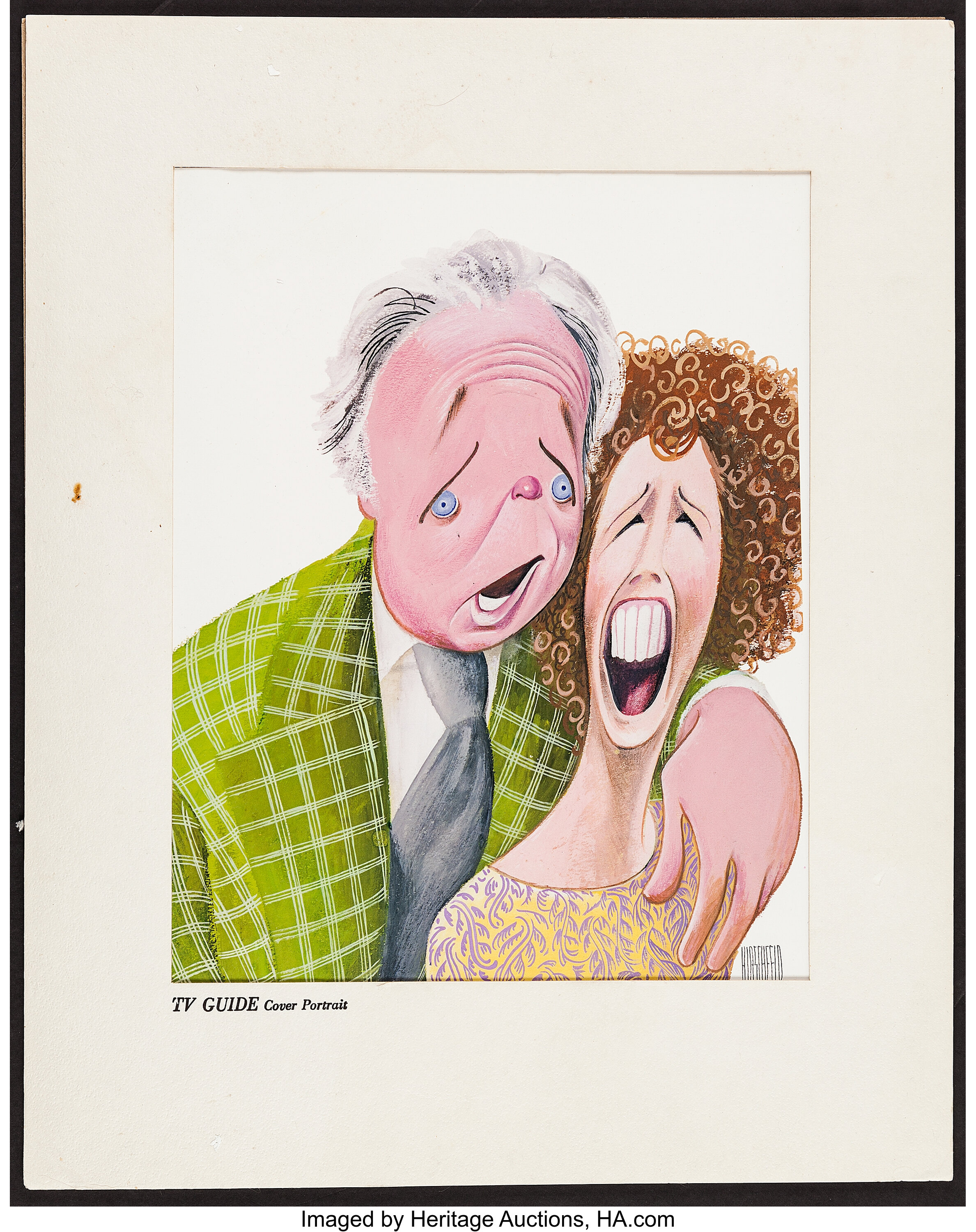 All in the Family by Al Hirschfeld (TV Guide, 1979). Eastman Color ...