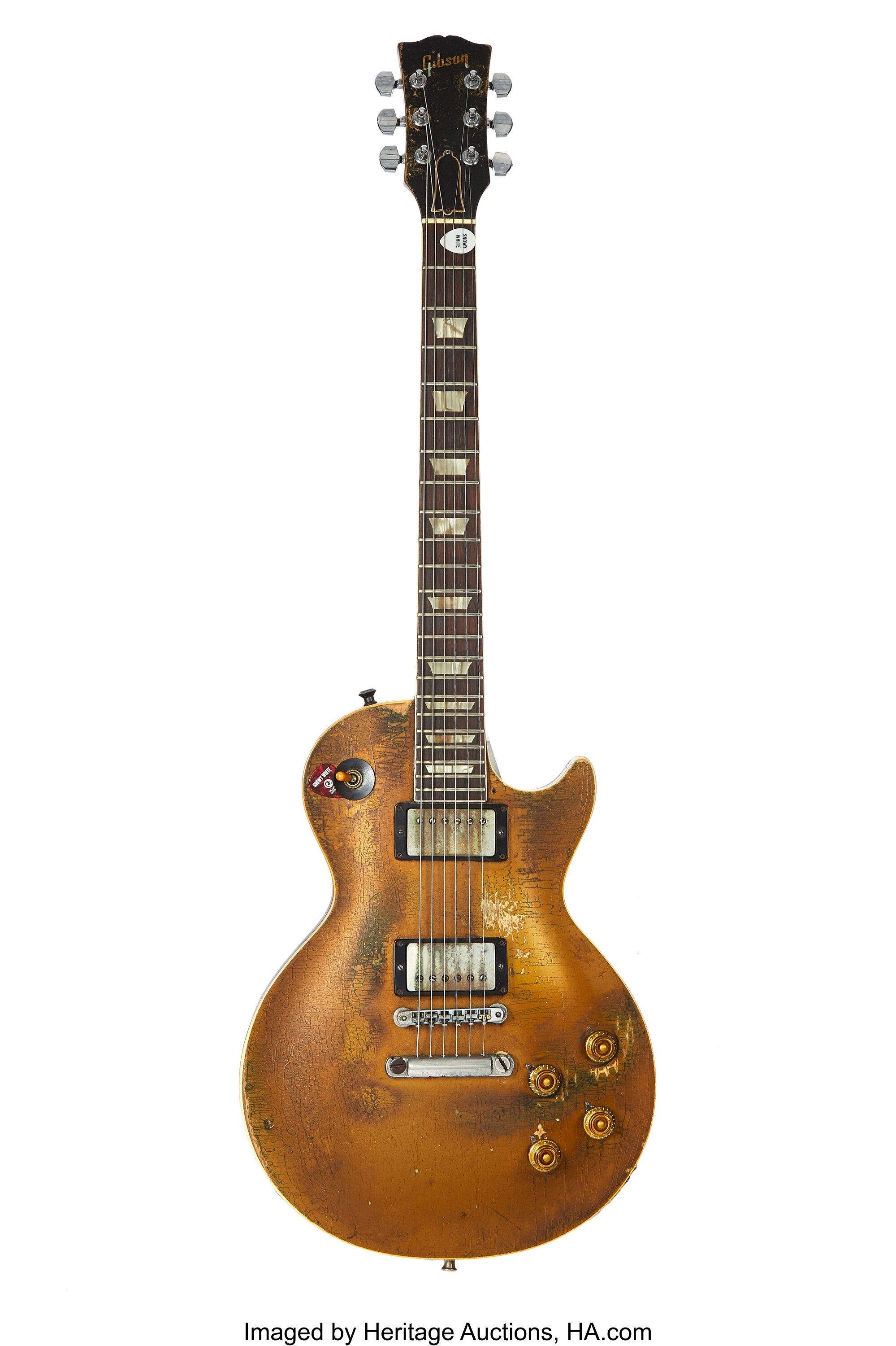 Snowy White's Gibson Les Paul Standard Gold Solid Body Electric | Lot ...
