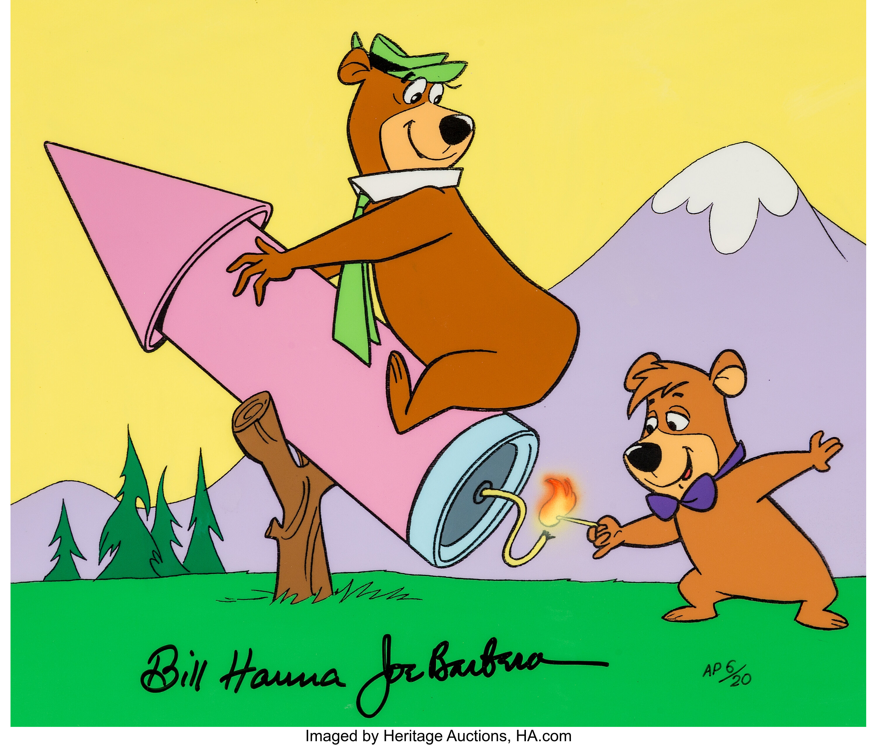 Yogi Bear and Boo-Boo Bear Limited Edition Cel Animation Art AP | Lot ...