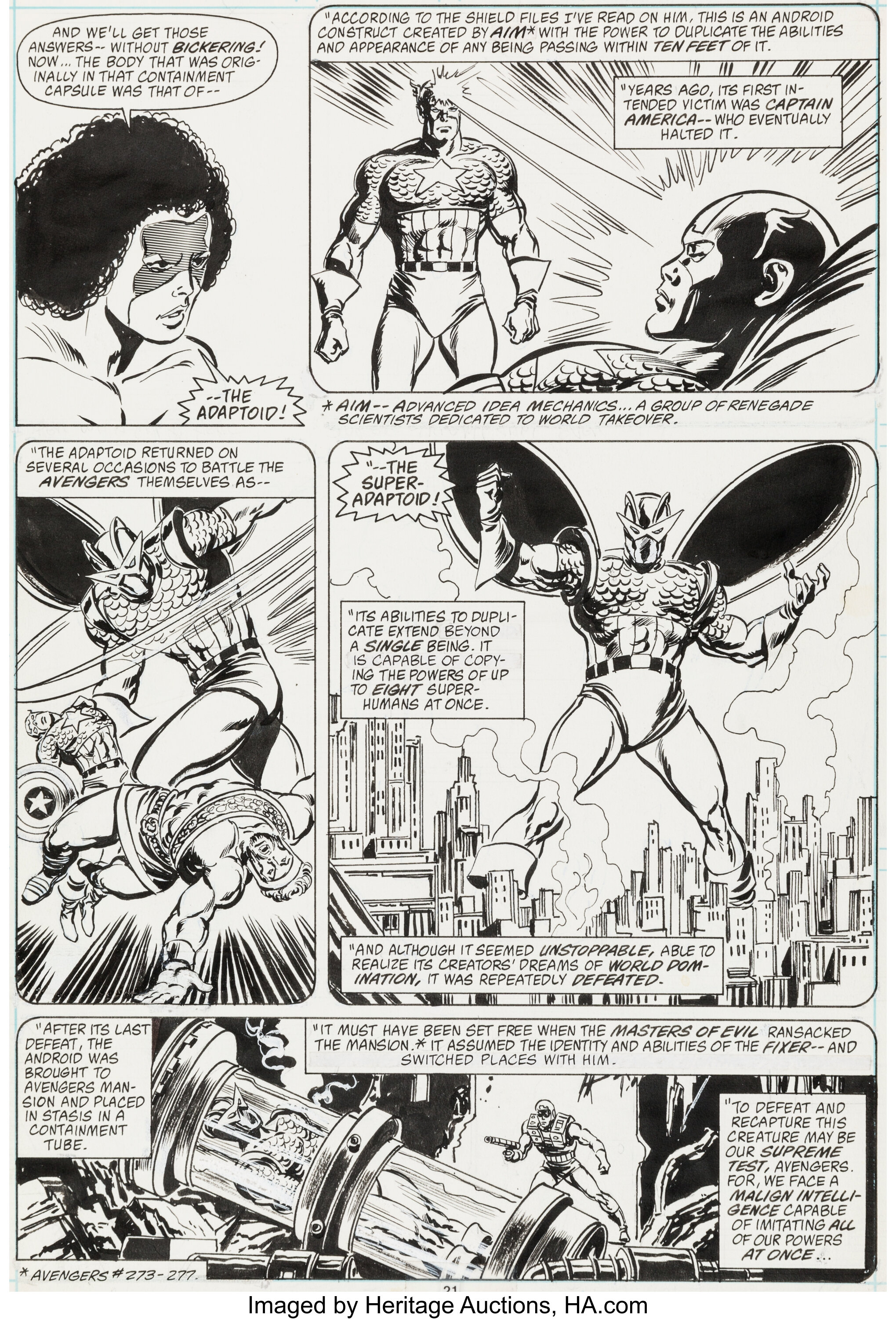 John Buscema and Tom Palmer Avengers #287 Page 21 Original Art | Lot ...