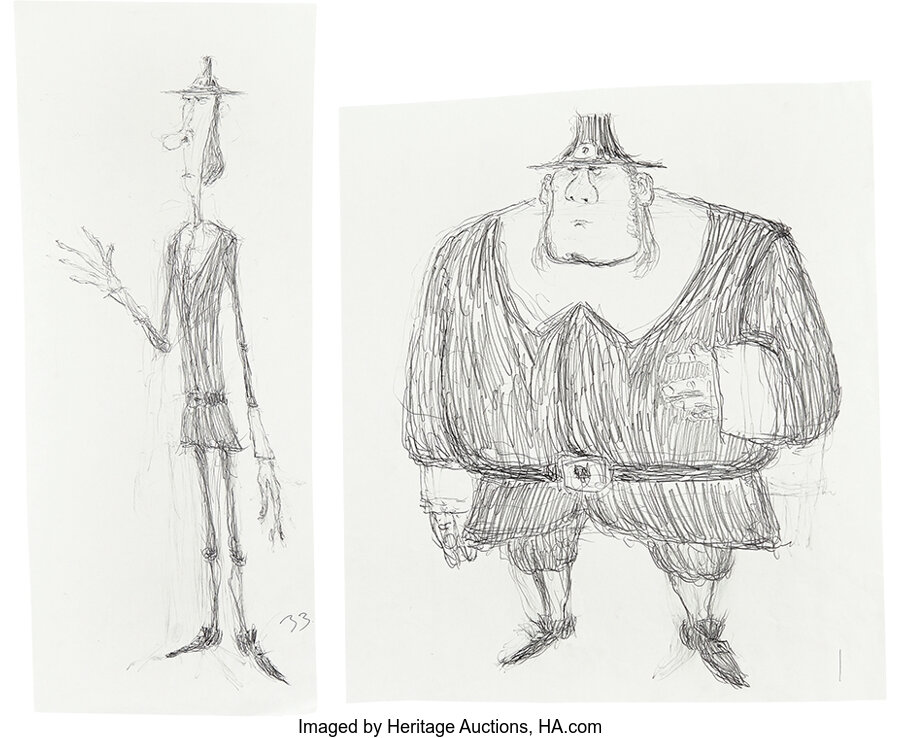 ParaNorman Puritans Concept Sketch Original Artwork Group (LAIKA, | Lot ...