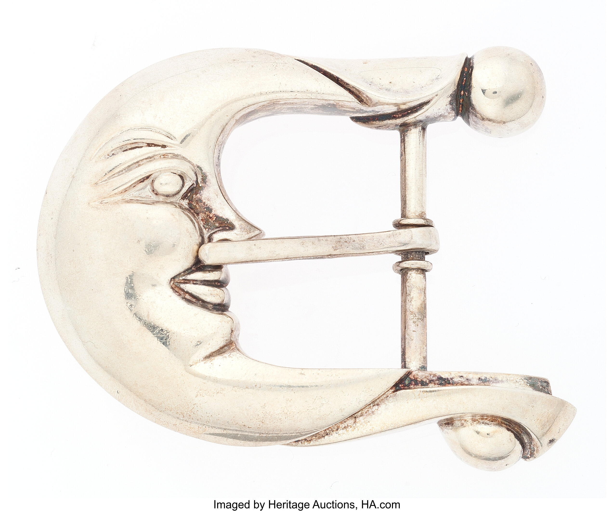 Kieselstein Cord Sterling Silver Moon Belt Buckle. ... Luxury | Lot ...