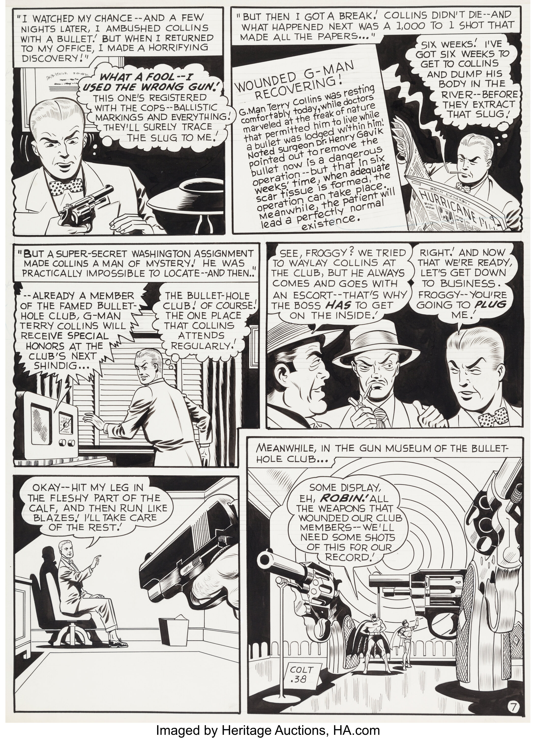 Dick Sprang and Charles Paris World's Finest Comics #50 "The Bullet ...
