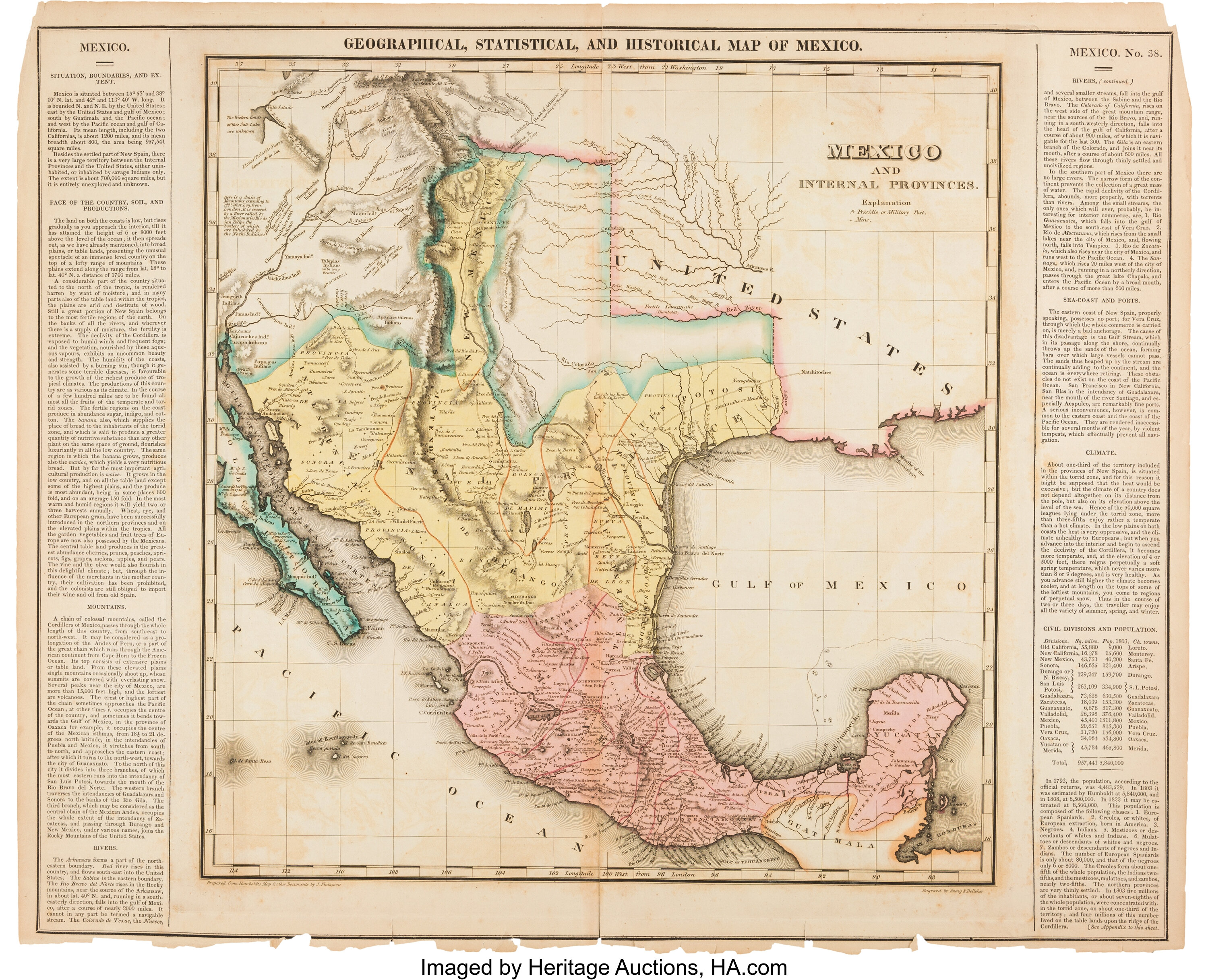 [Map]. Map of Mexico and Internal Provinces.... Miscellaneous Maps ...