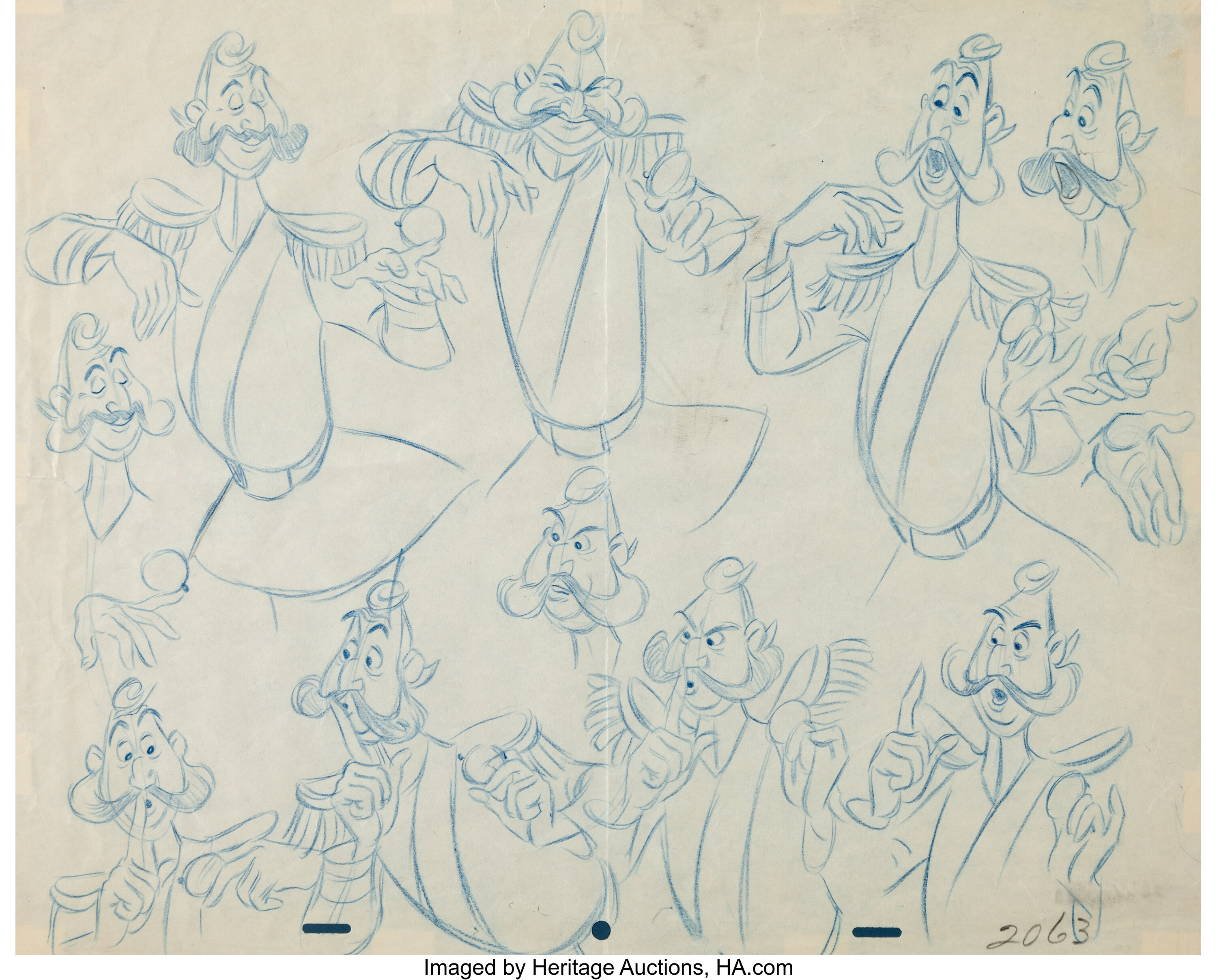 Cinderella The Grand Duke Animation Model Sheet Art (Walt Disney, | Lot ...
