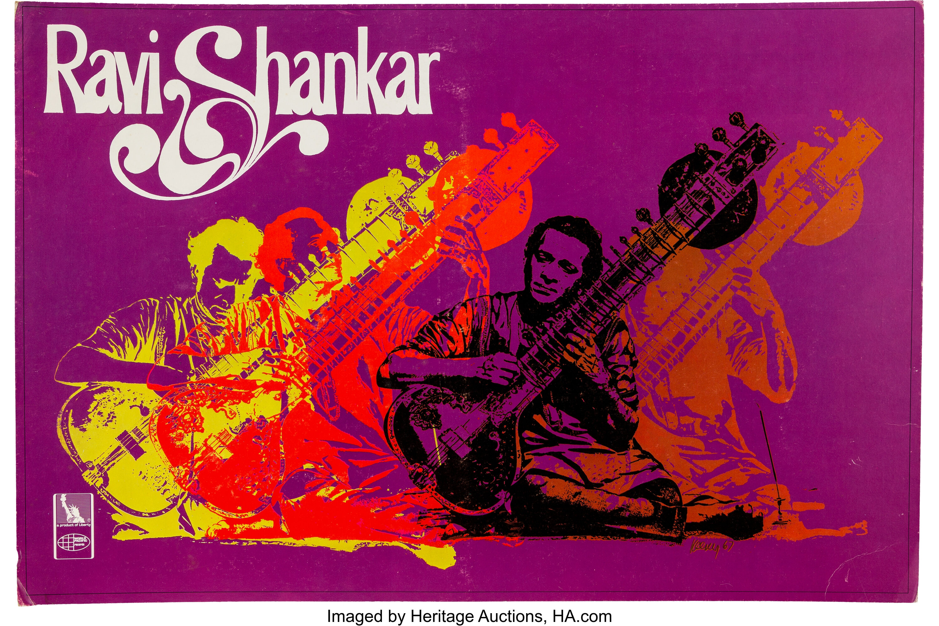 Ravi Shankar In-Store Counter Display Poster (Liberty Records, | Lot ...