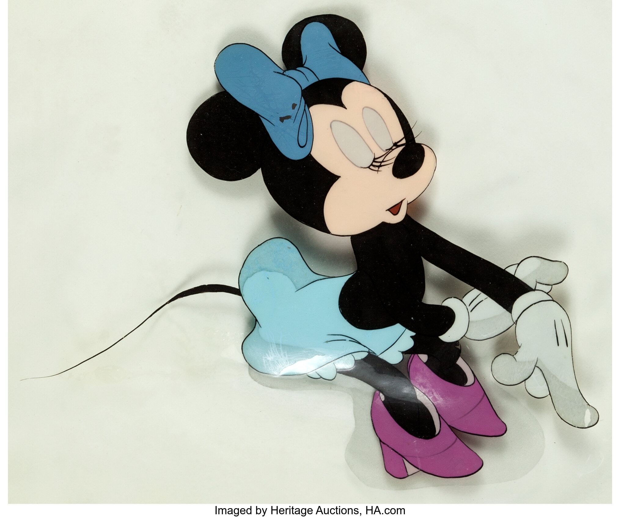Mickey's Surprise Party Minnie Mouse Production Cel (Walt Disney, | Lot ...