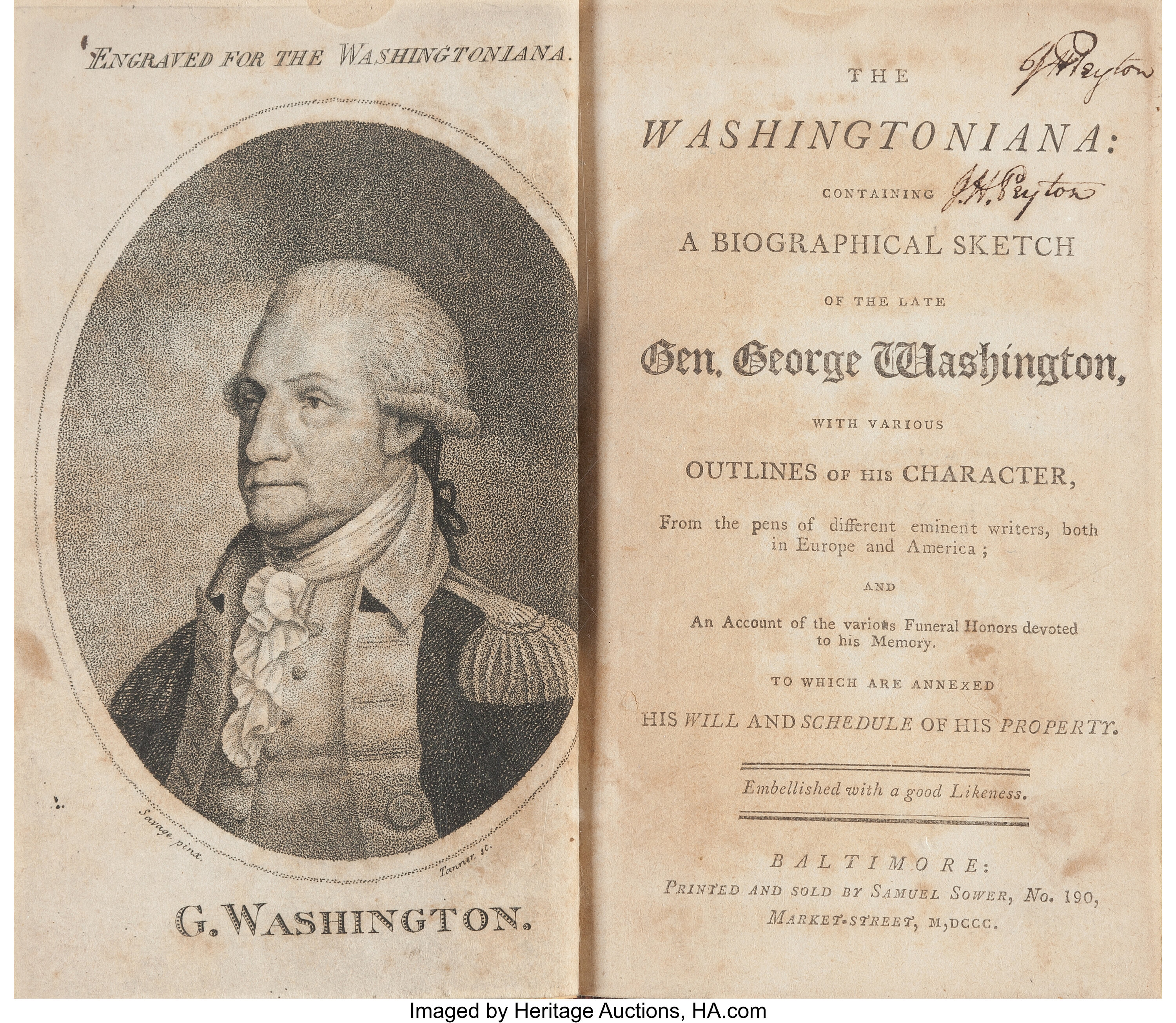 [George Washington]. The Washingtoniana: Containing a Biographical ...
