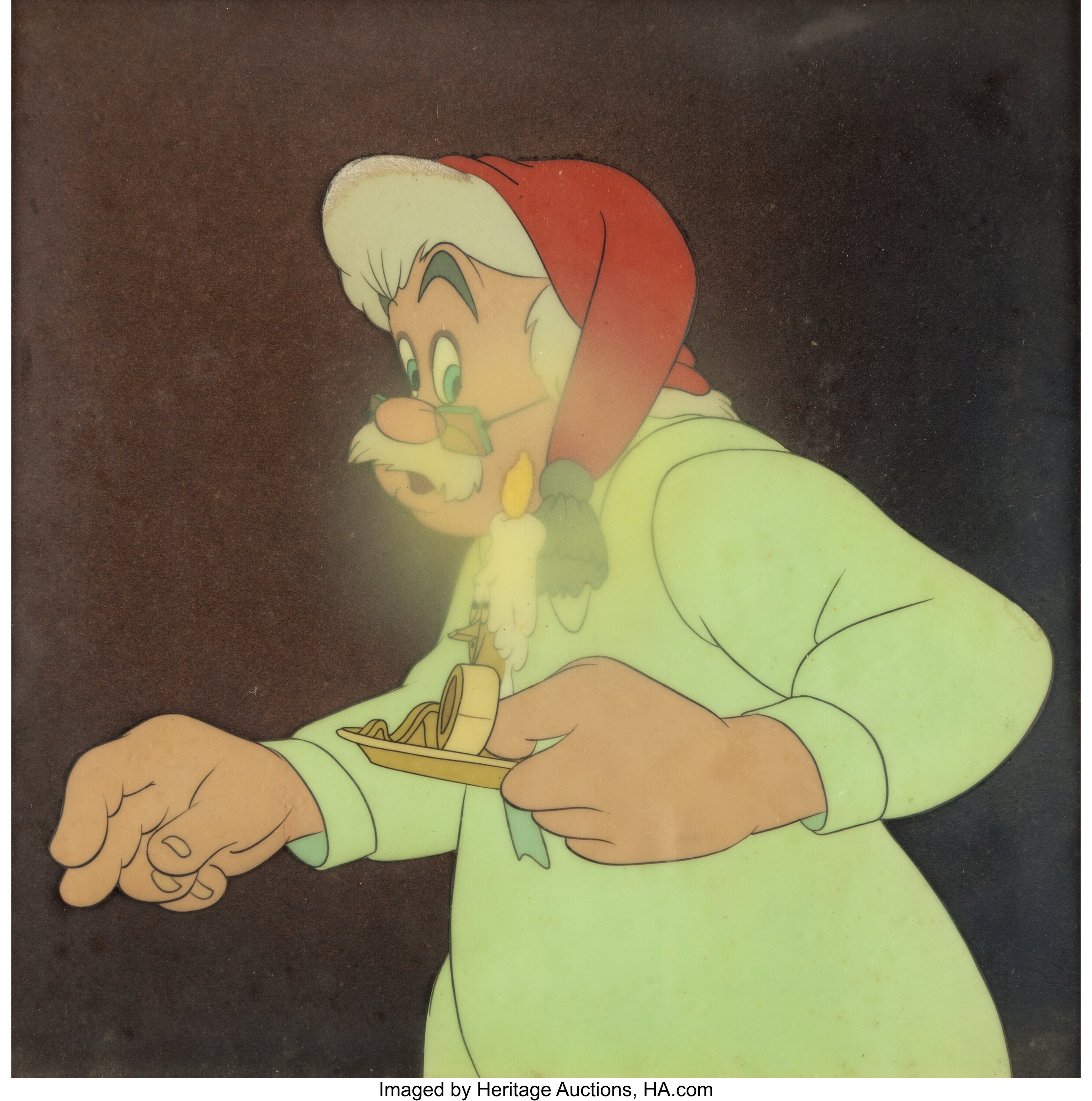 Pinocchio Geppetto Production Cel Setup (Walt Disney, 1940).... | Lot ...