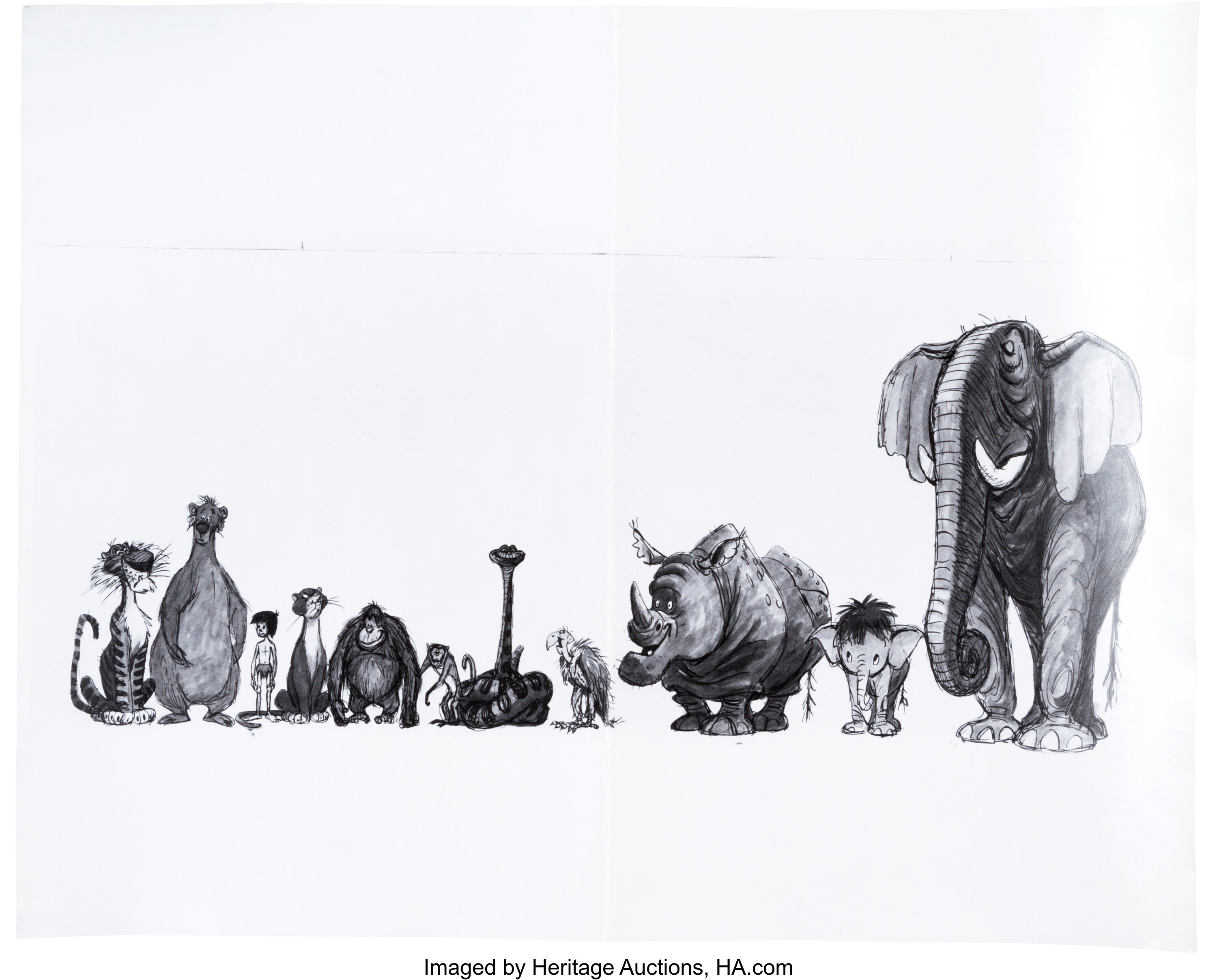 The Jungle Book Studio Model Sheet Group (Walt Disney, 1967).... | Lot ...