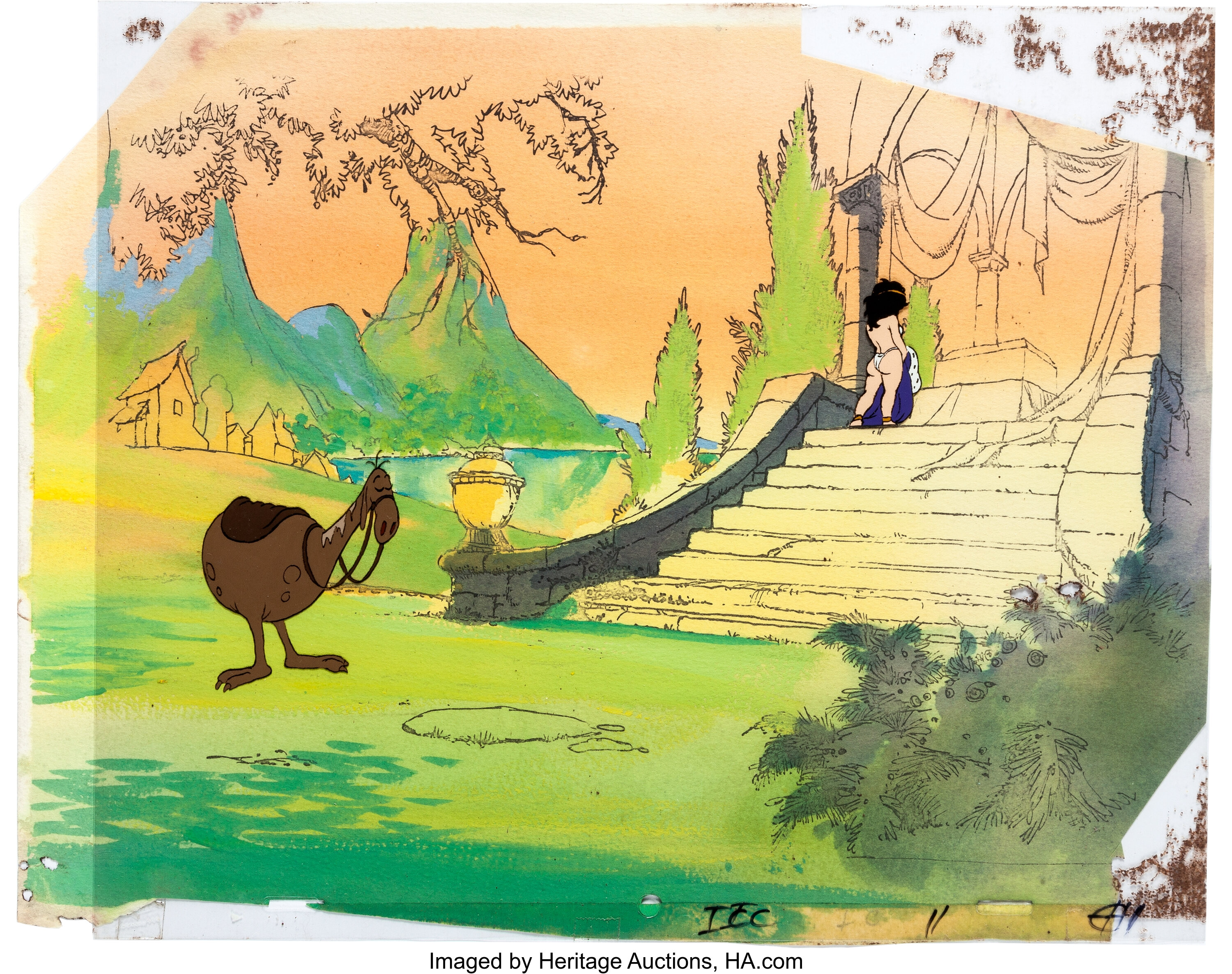 Wizards Elinore Production Cel and Key Master Production Background ...