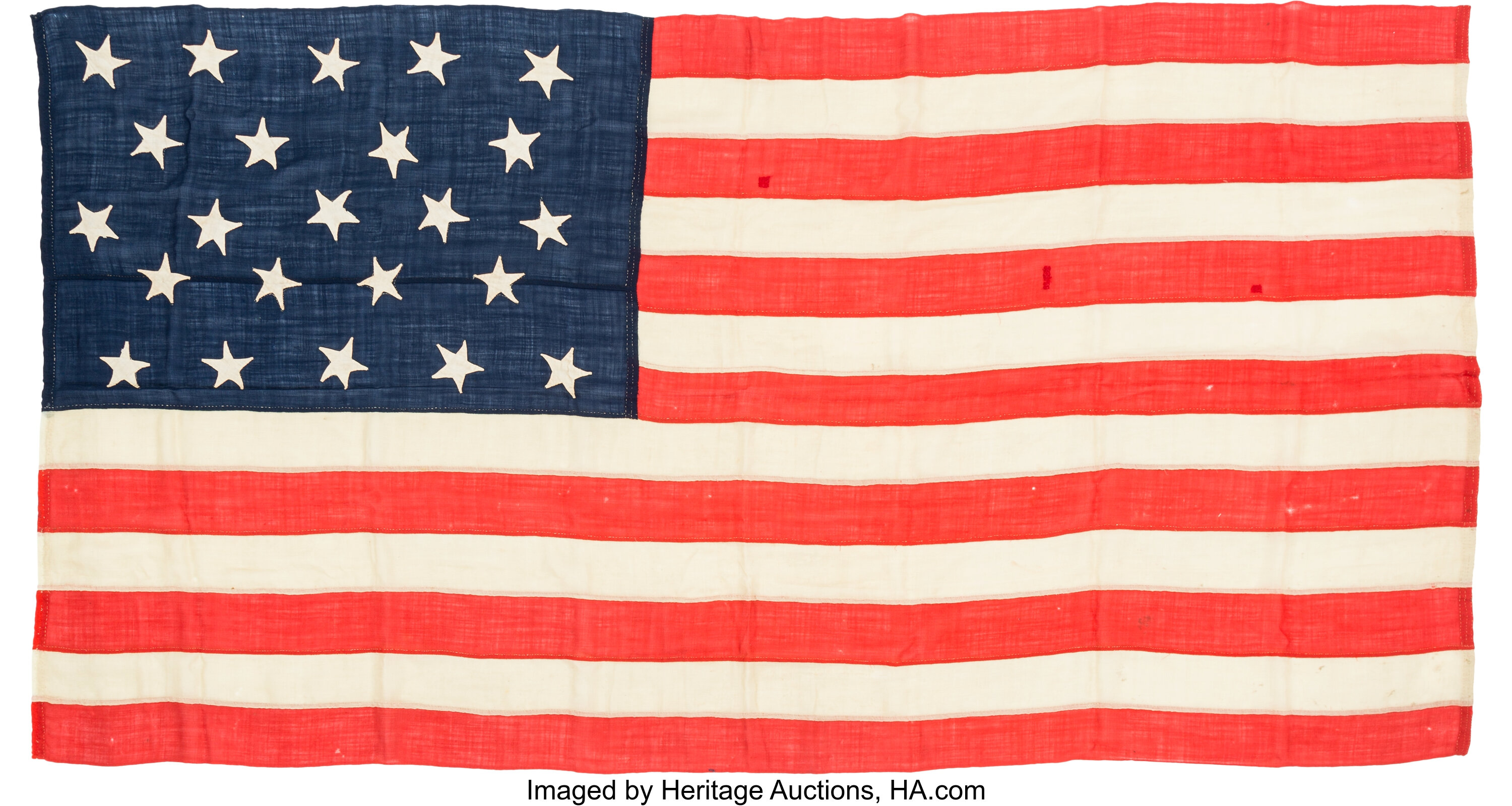 U. S. Flags: Circa 1861-1863 23-Star Exclusionary Flag.... Military ...