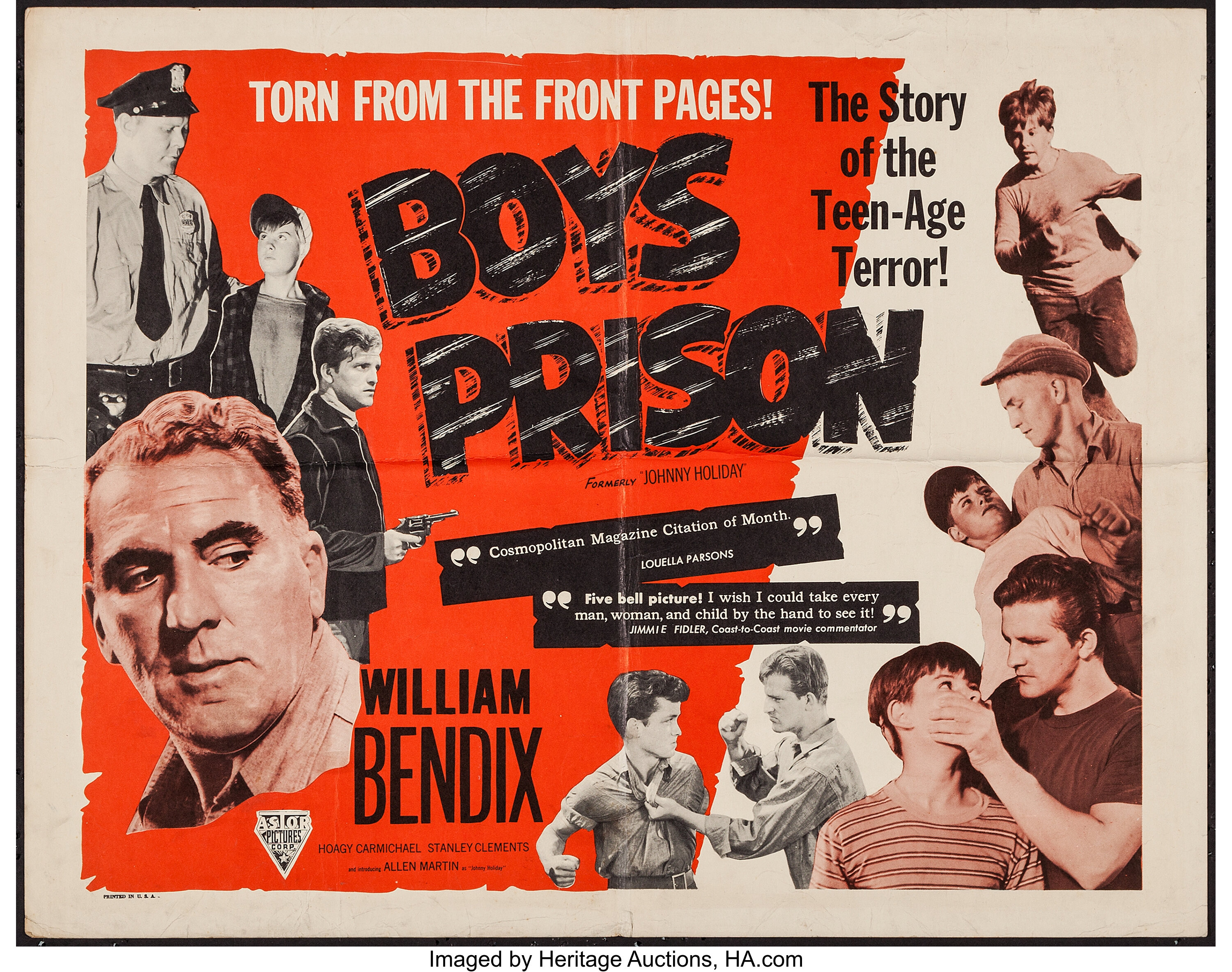 Johnny Holiday (Astor Pictures, R-1955). Half Sheet (22" X 28"). | Lot ...
