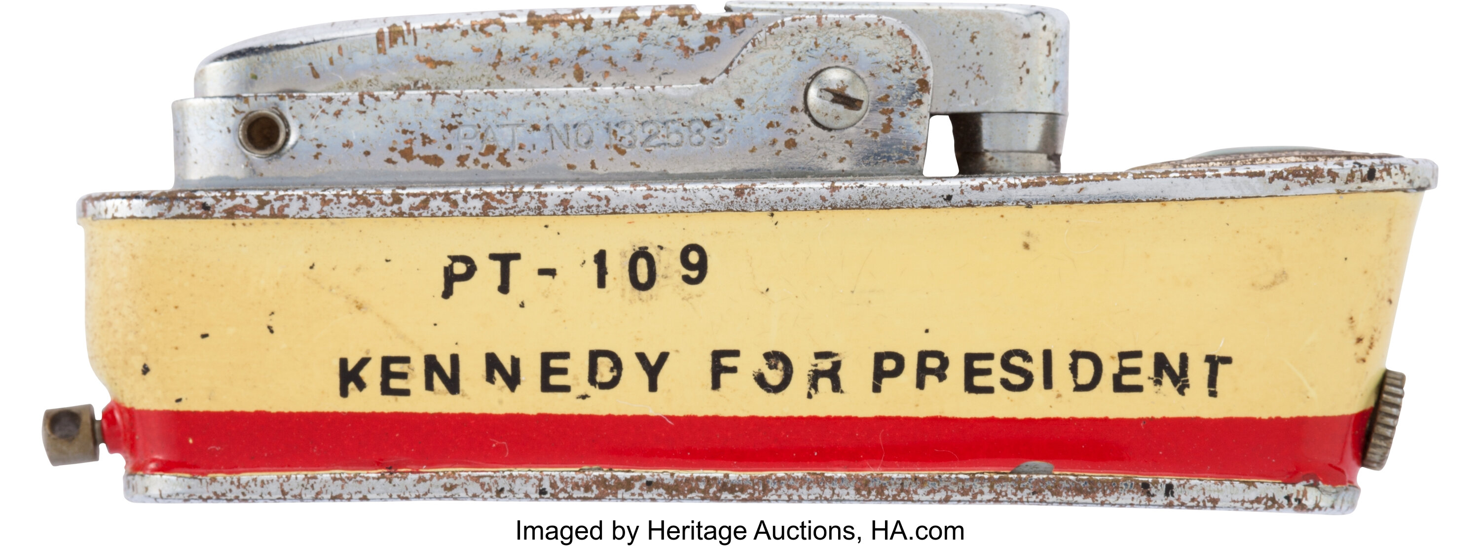 John F. Kennedy: PT-109 Presidential Campaign Lighter, circa | Lot ...