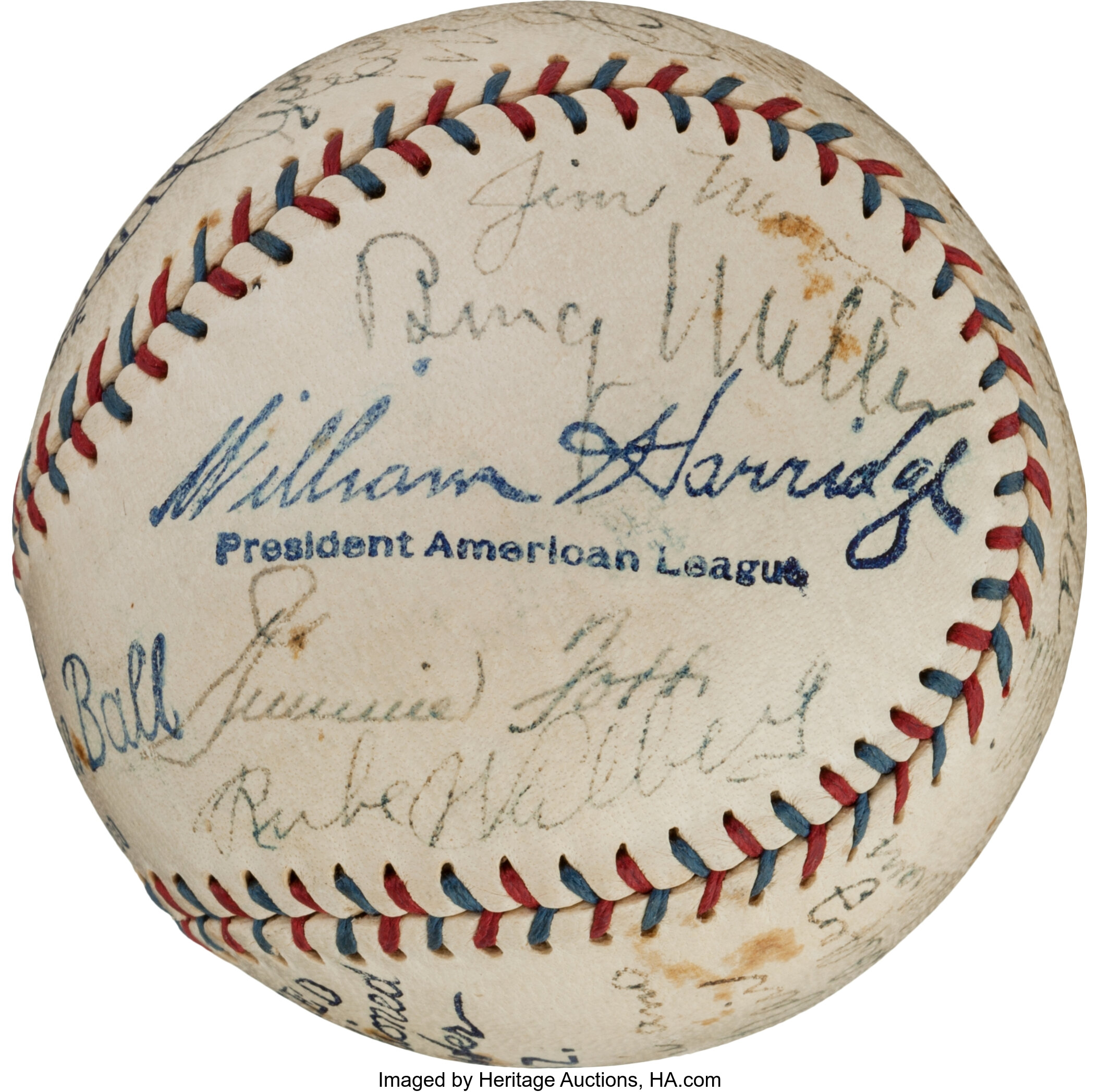 1931 Philadelphia Athletics Team Signed Baseball.... Baseball | Lot ...