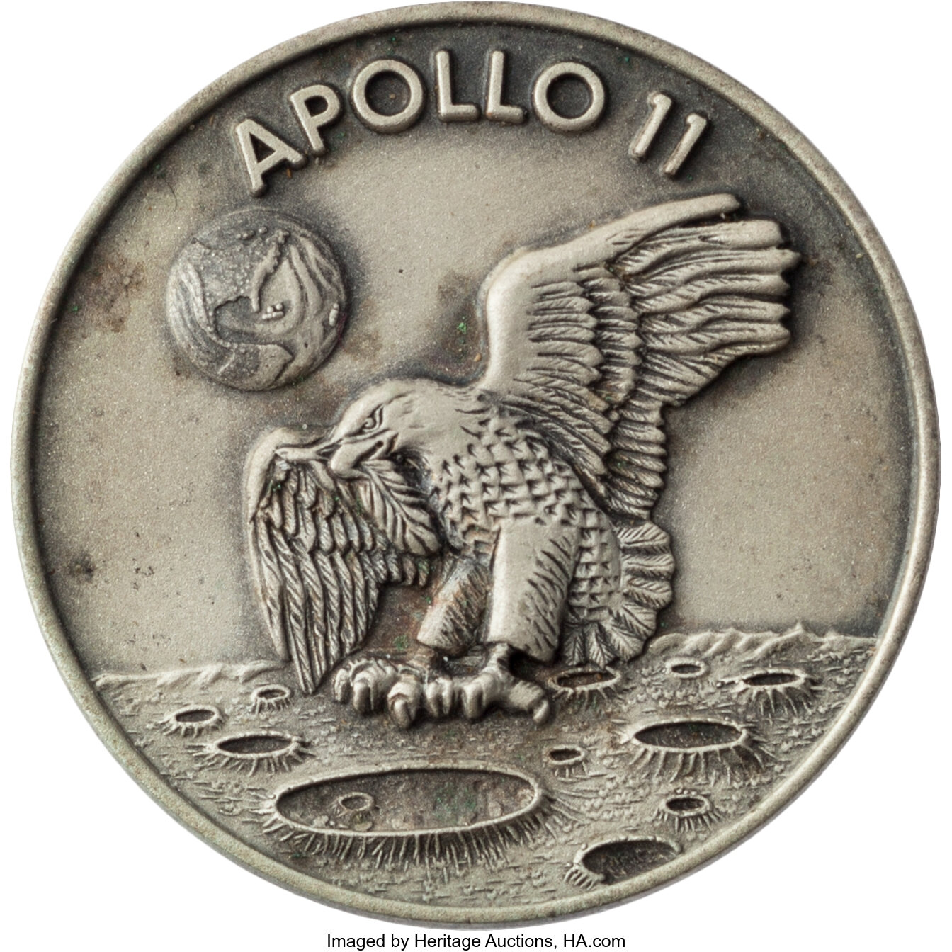Apollo 11 Flown Silver Robbins Medallion, Serial Number 179, | Lot ...