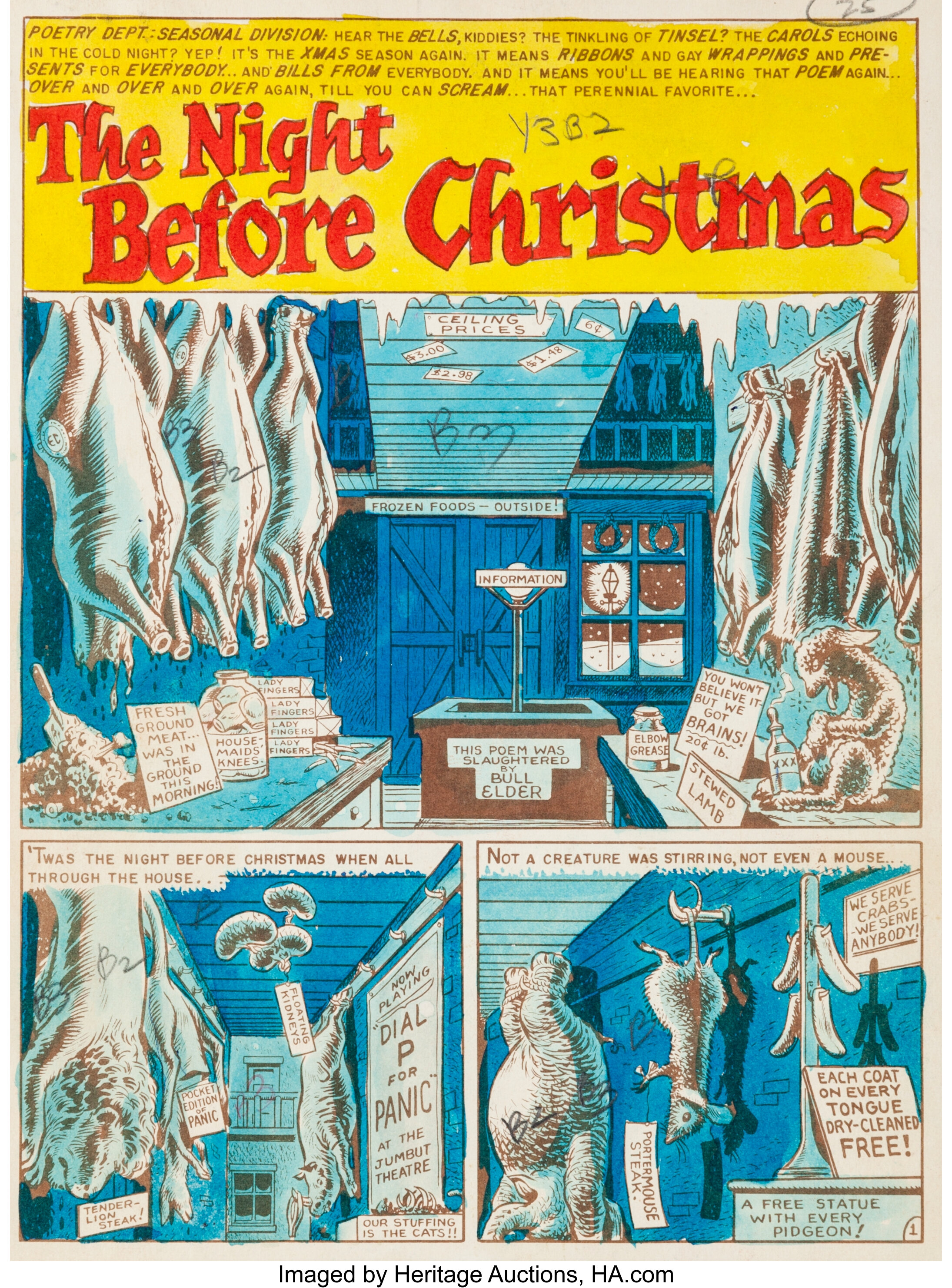 EC Panic #1 "The Night Before Christmas" Hand-Colored Silverprint | Lot ...