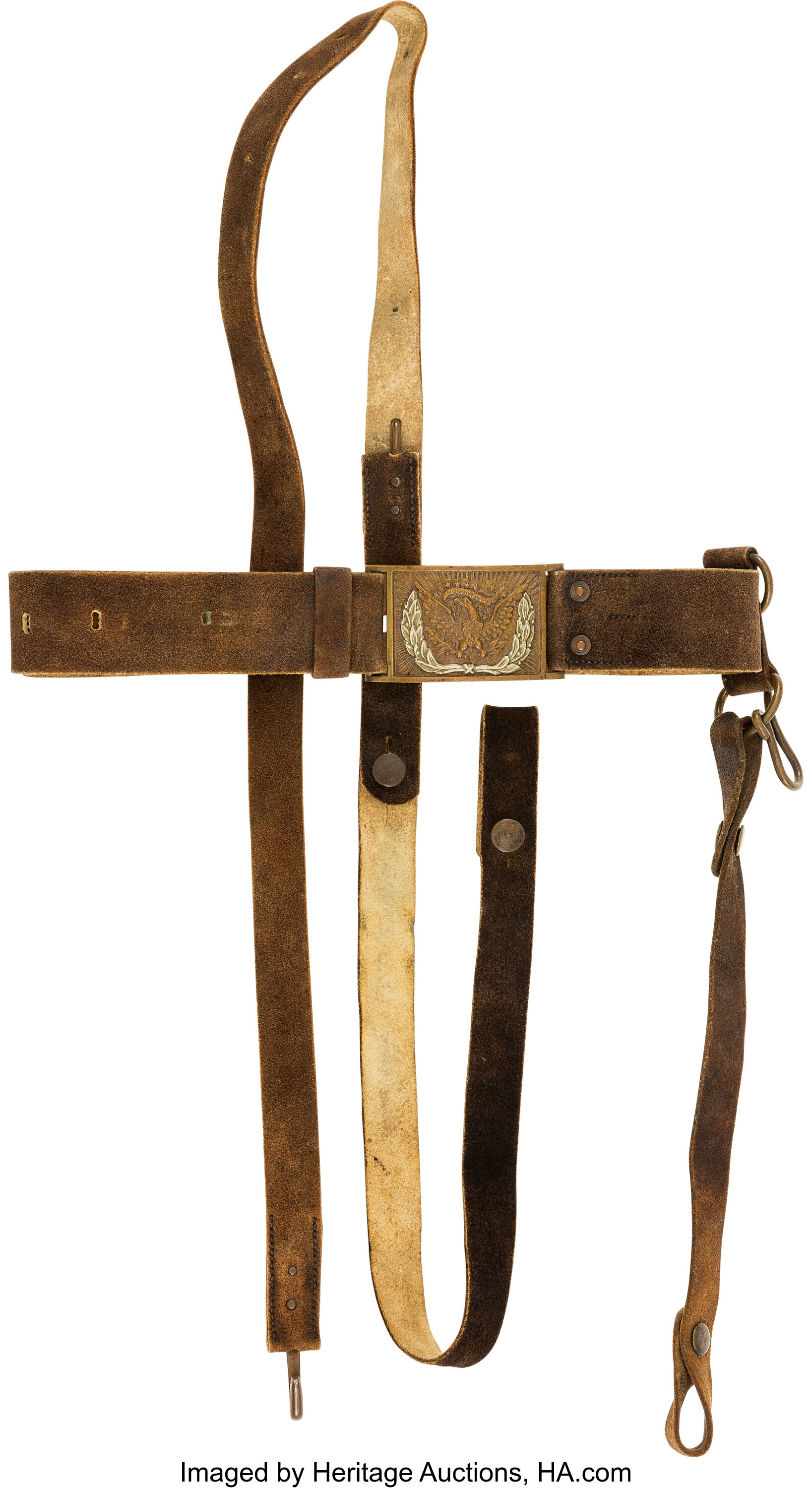 As New U.S. Model 1855 Brown Buff Cavalry Saber Belt and Model 1851 ...