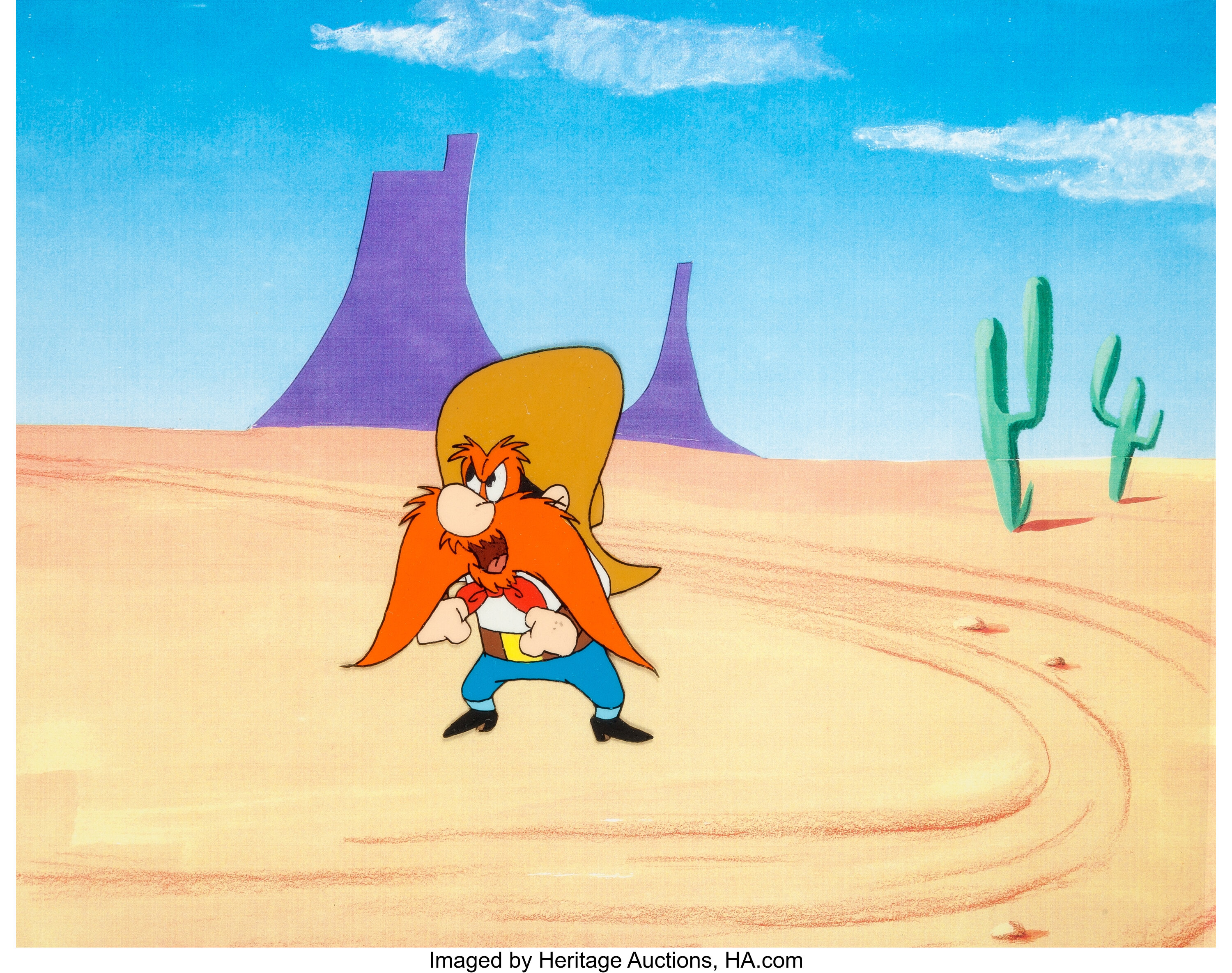 Yosemite Sam Production Cel (Warner Brothers, 1969).... Animation | Lot ...