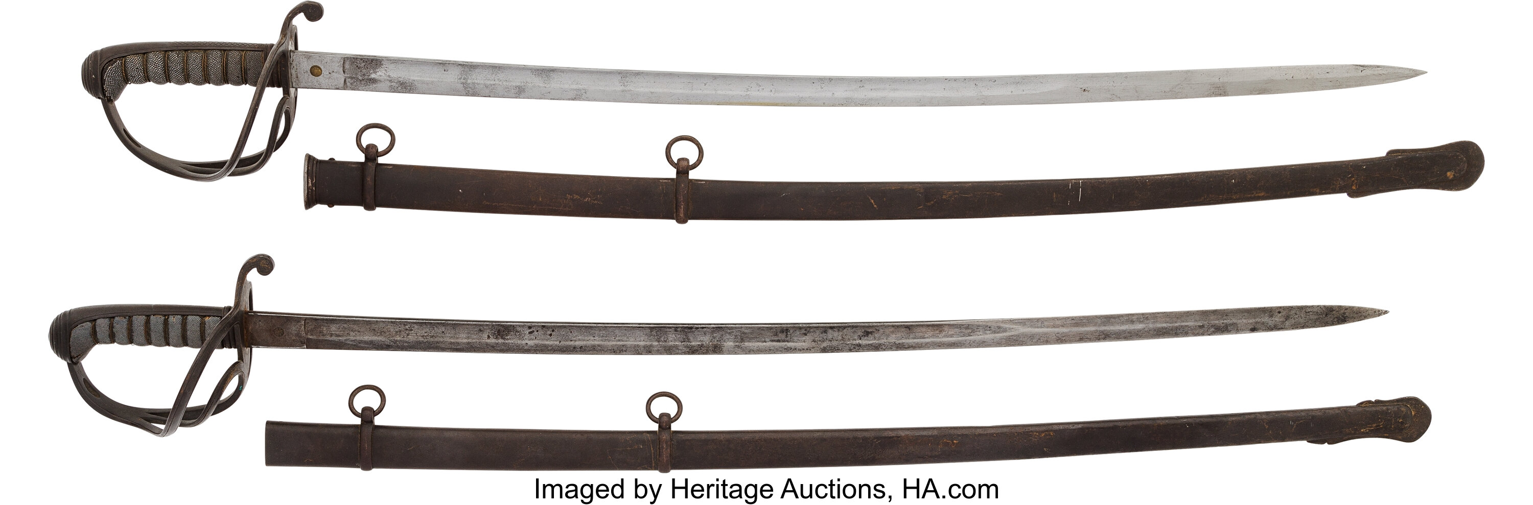 Lot of Two German-Made Non-Regulation U.S. Officers' Swords.... | Lot ...