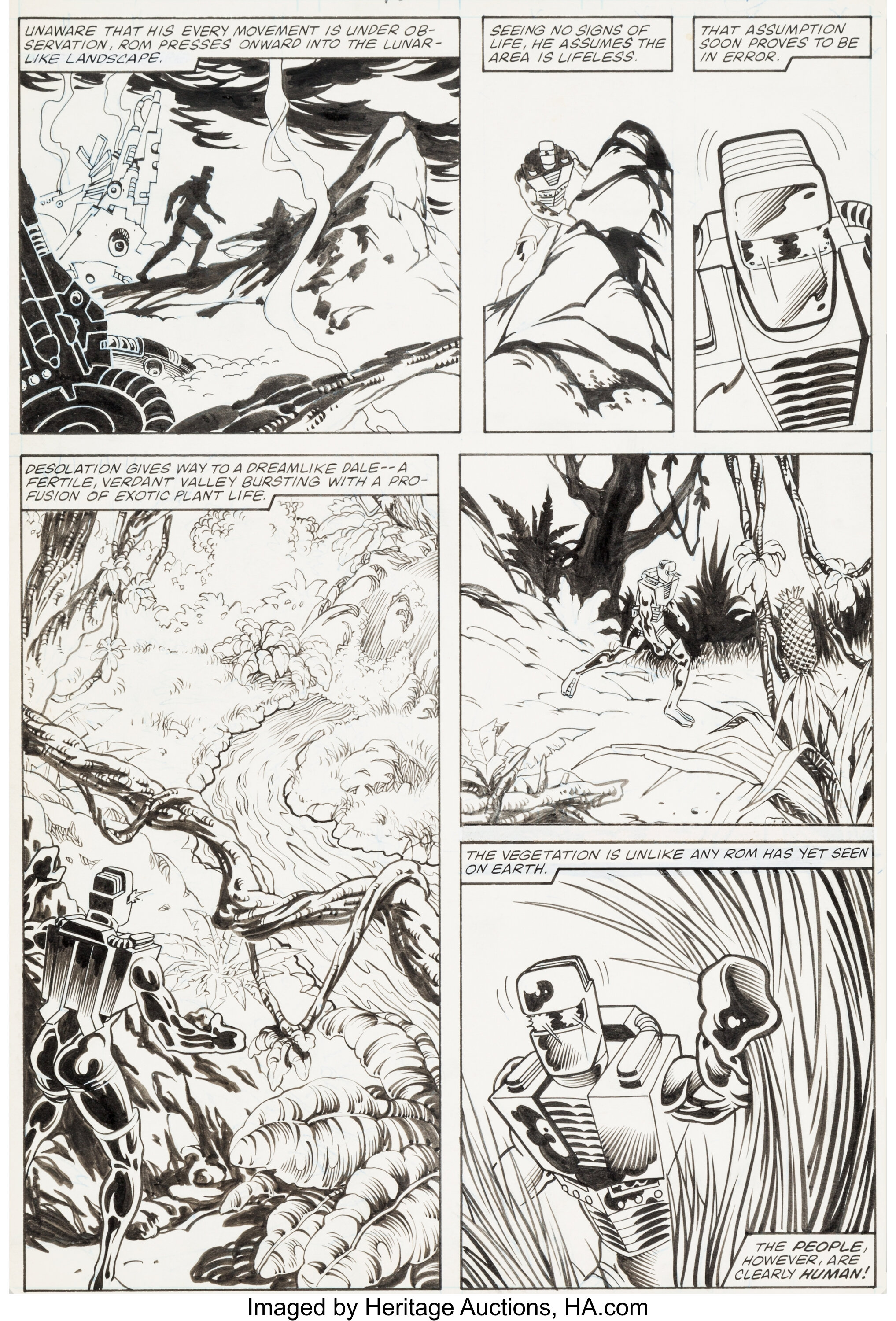 Sal Buscema, Ian Akin, and Brian Garvey Rom #42 Page 9 Original Art ...