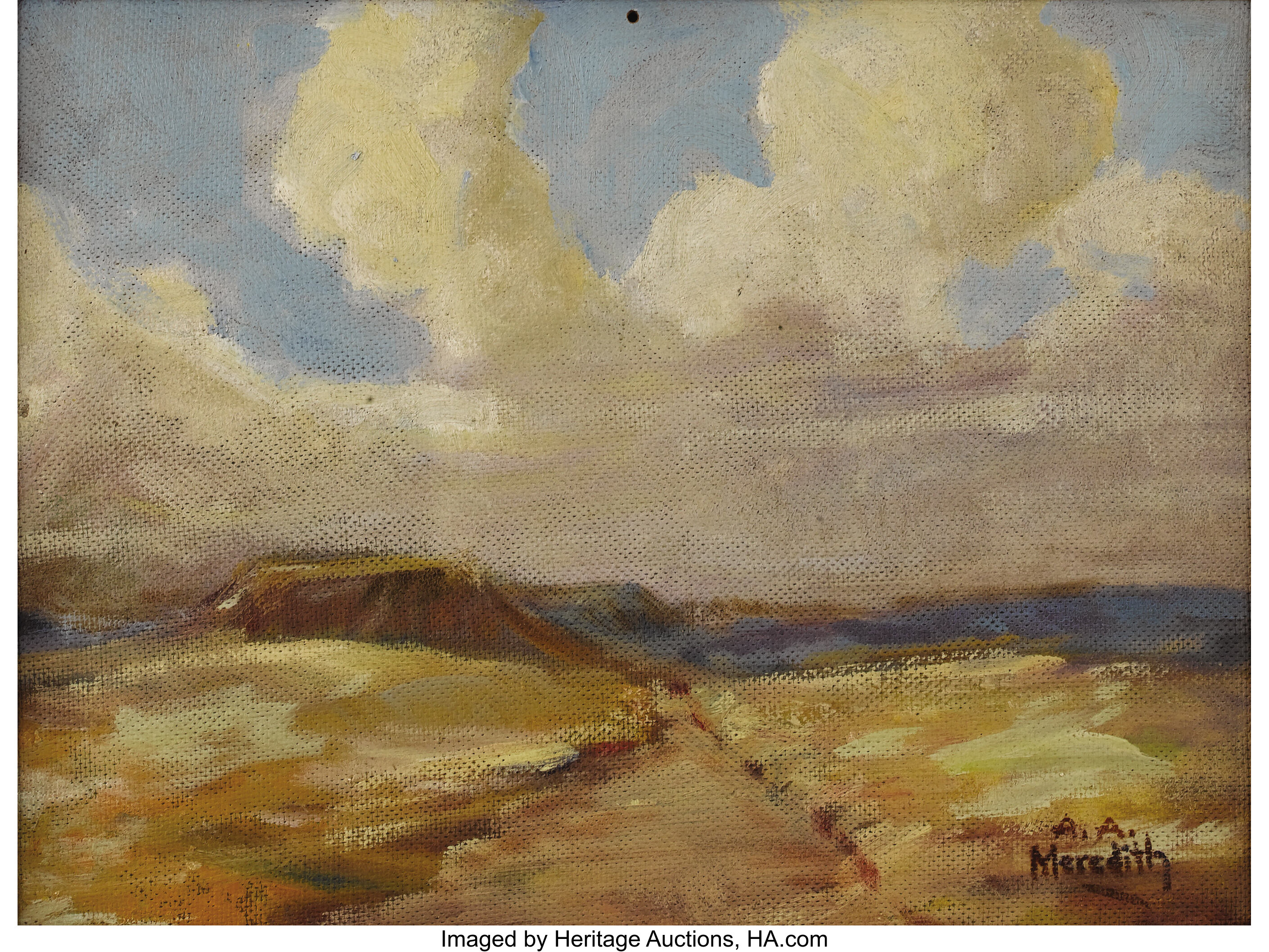 ALICE ADKINS MEREDITH (b. 1905). Untitled West Texas Landscape with ...