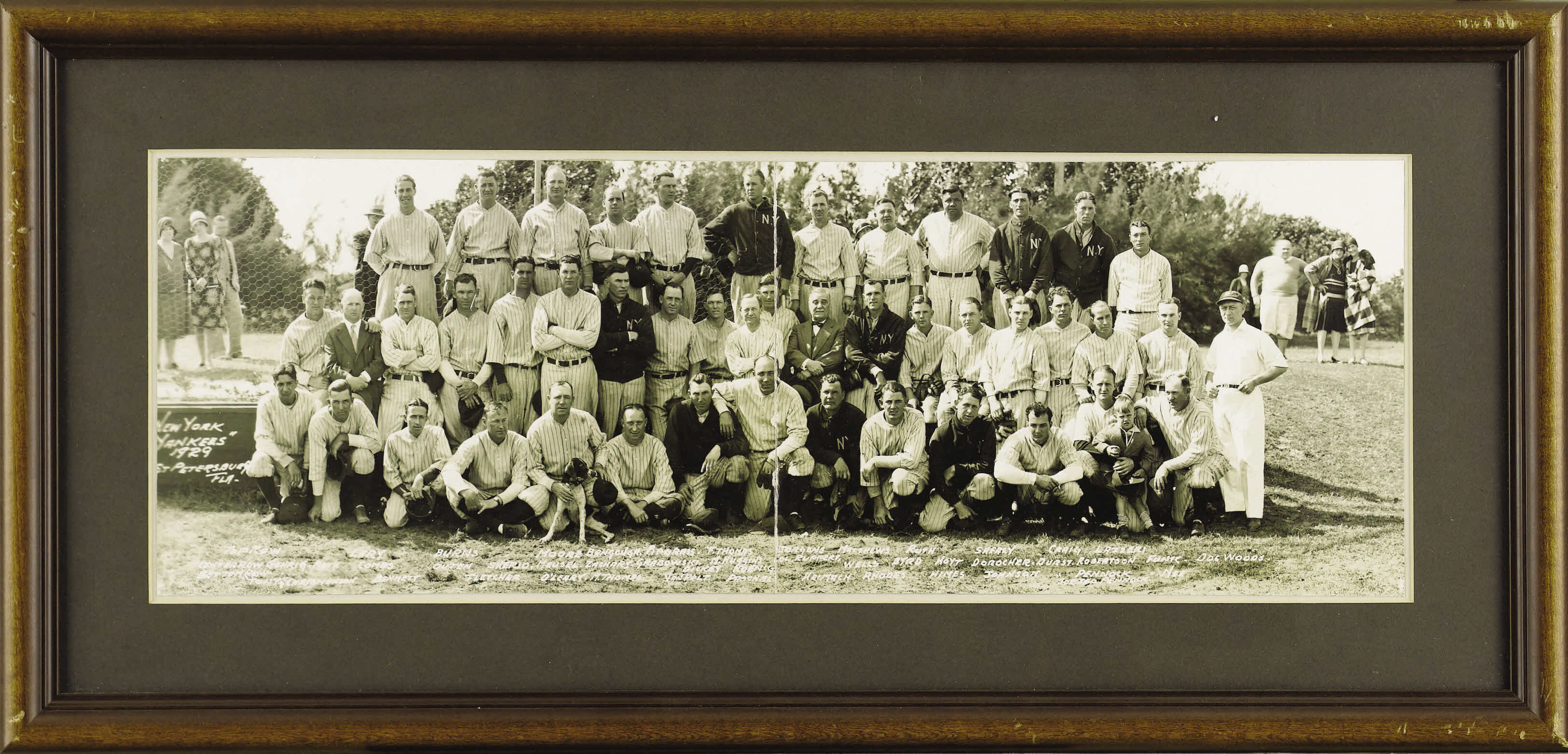 1929 New York Yankees Panoramic Photograph. Though Murderer's Row | Lot ...