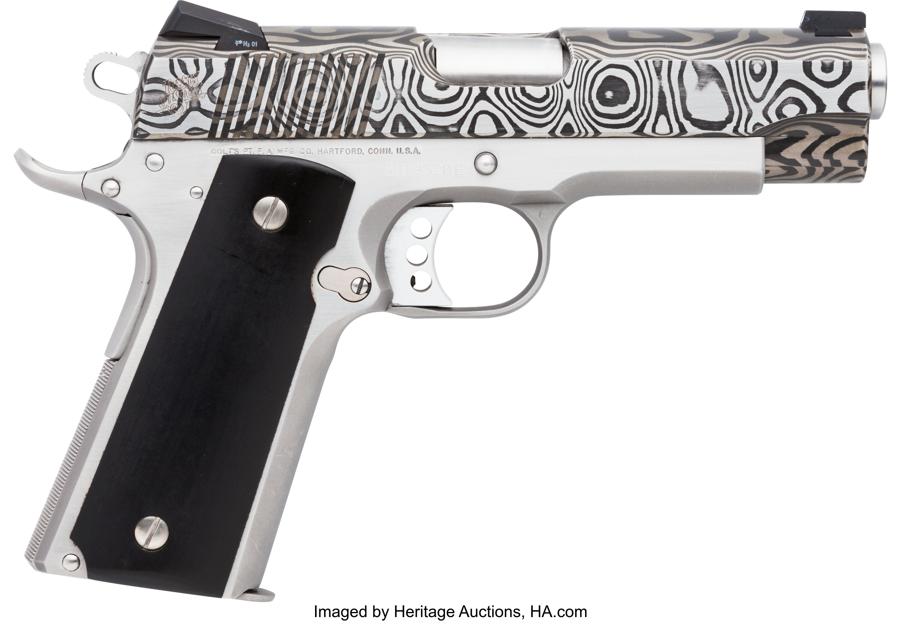 Terry Tussey Custom Colt .45 Auto Semi-Automatic Pistol.... | Lot ...