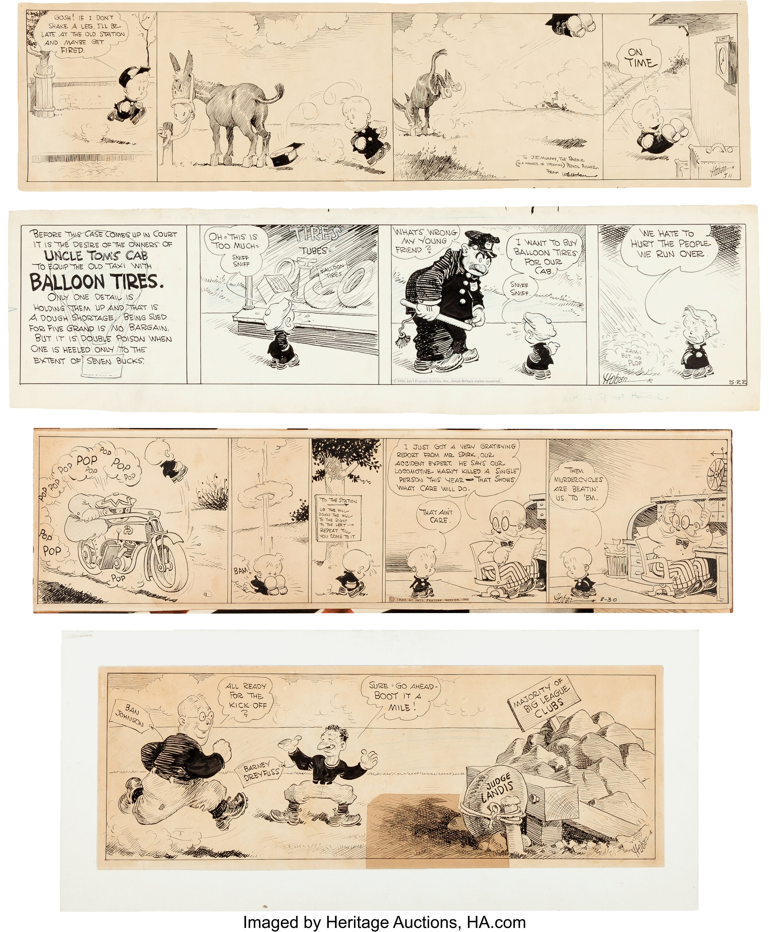 Walter Hoban Jerry on the Job Comic Strip and Sports Cartoon | Lot ...