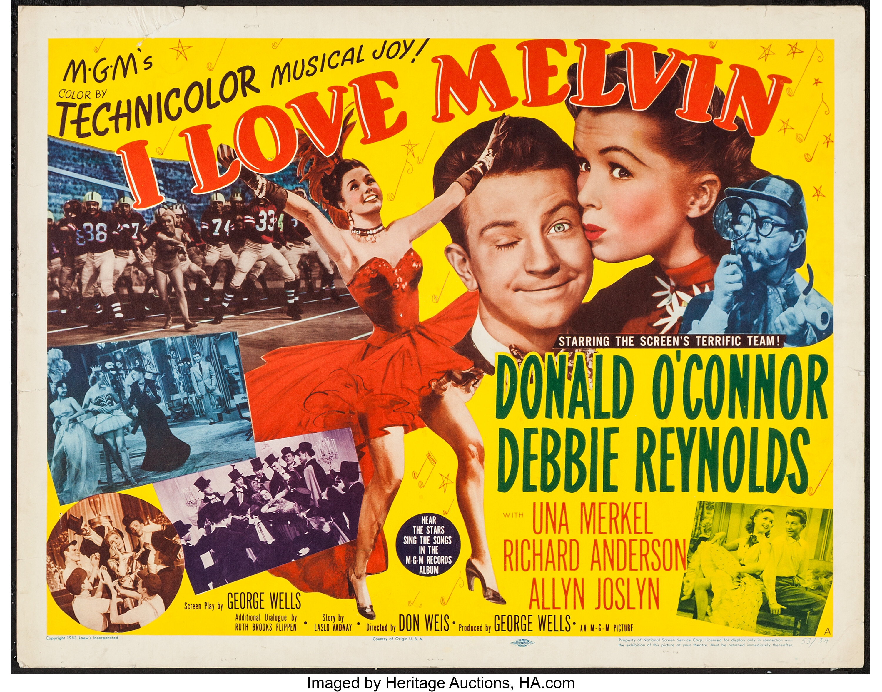 I Love Melvin (MGM, 1953). Half Sheet (22" X 28") Style A. Comedy ...