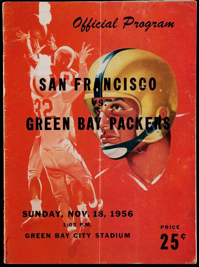 1956 Green Bay Packers Vs. San Francisco 49ers Program - Bart | Lot ...