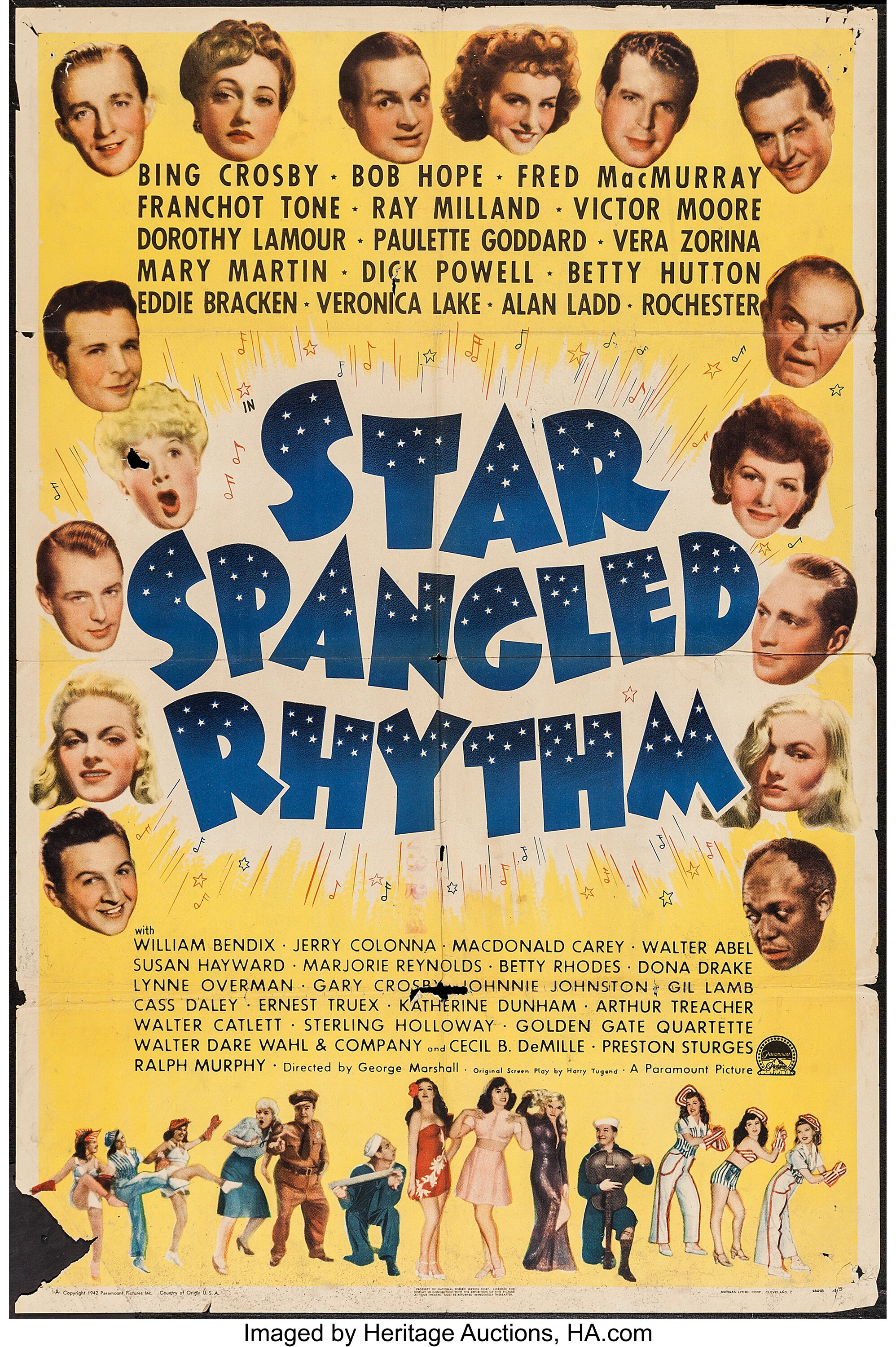 Star Spangled Rhythm (Paramount, 1942). One Sheet (27" X 41"). | Lot ...