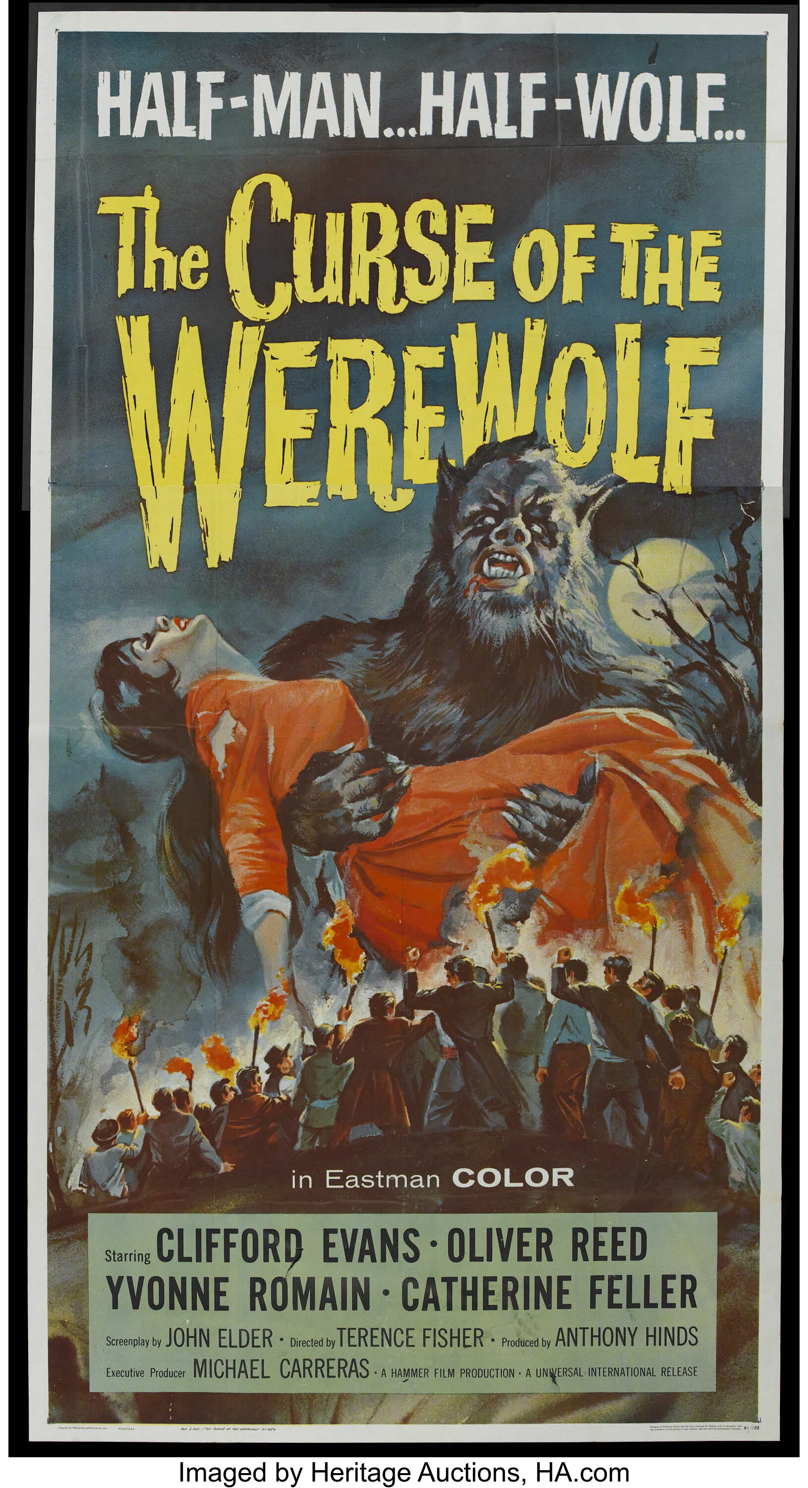Curse of the Werewolf (Universal, 1961). Three Sheet (41" X 80") | Lot ...