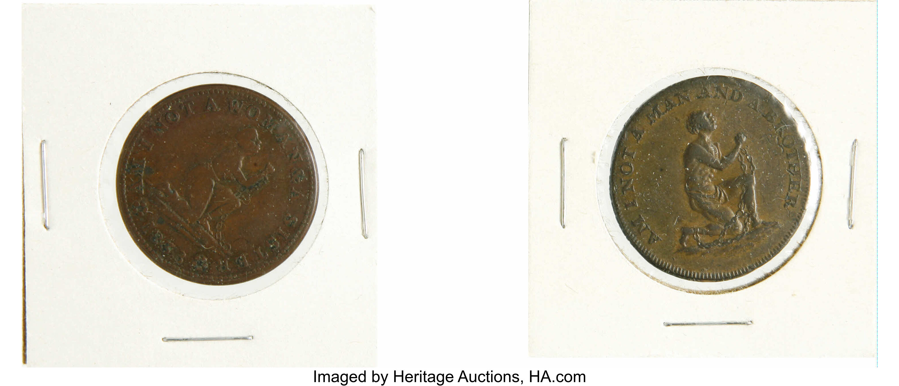 Anti-Slavery Tokens: Two Great Examples.... (Total: 2 Items) | Lot ...