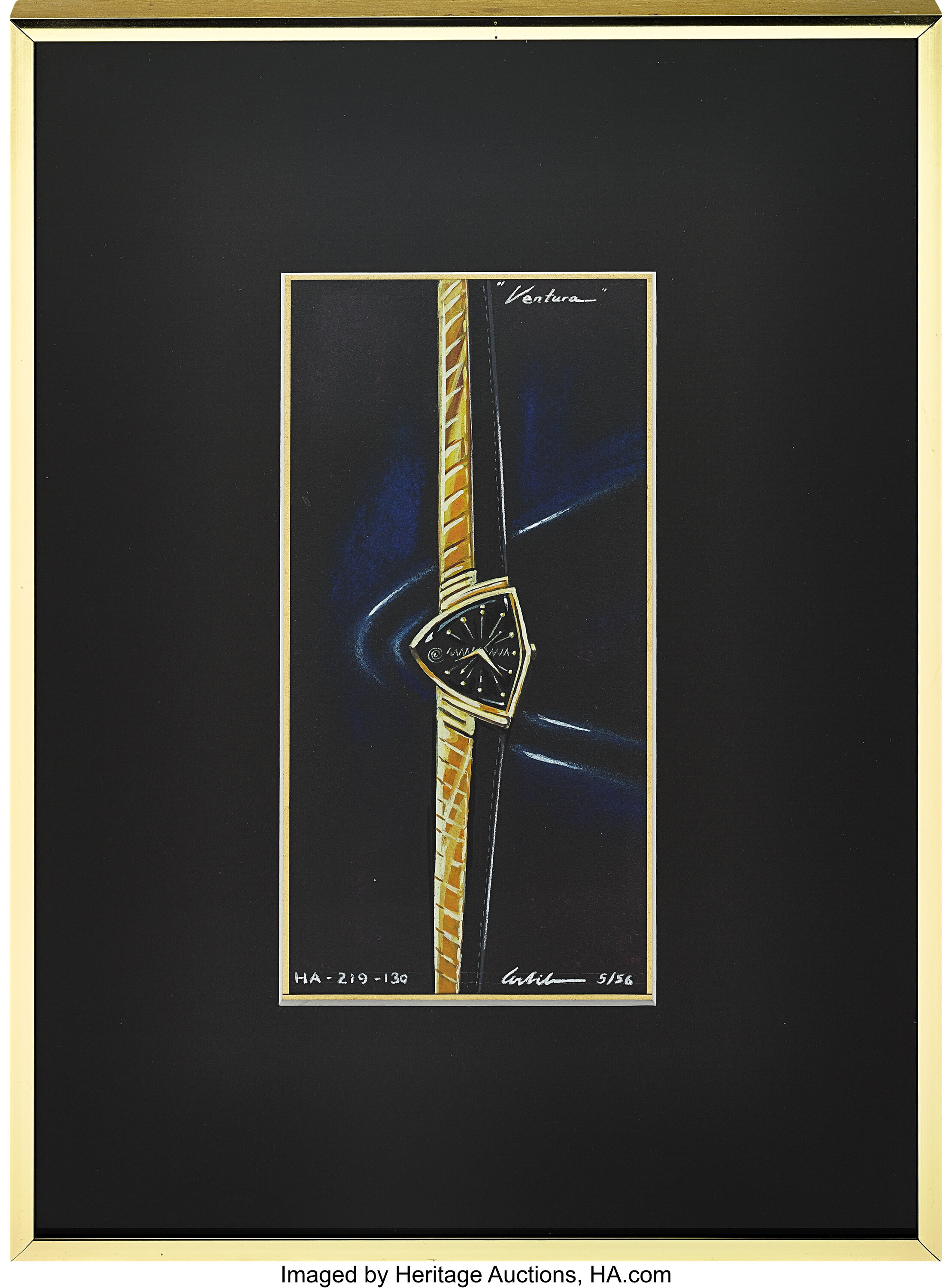 Original Drawing By Richard Arbib, Designer Of The "Ventura" With | Lot ...