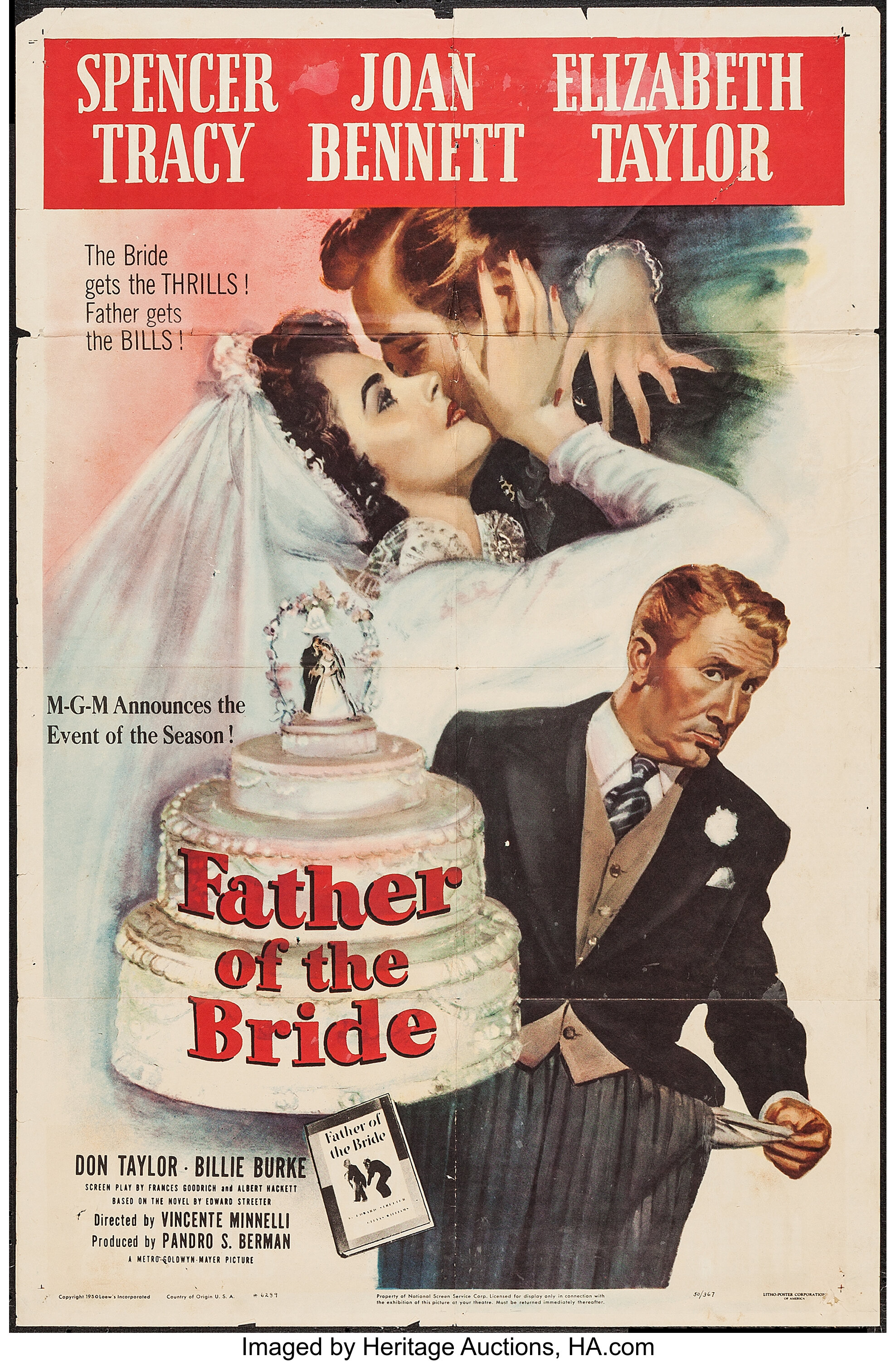 Father of the Bride (MGM, 1950). One Sheet (27" X 41"). Comedy.. | Lot ...