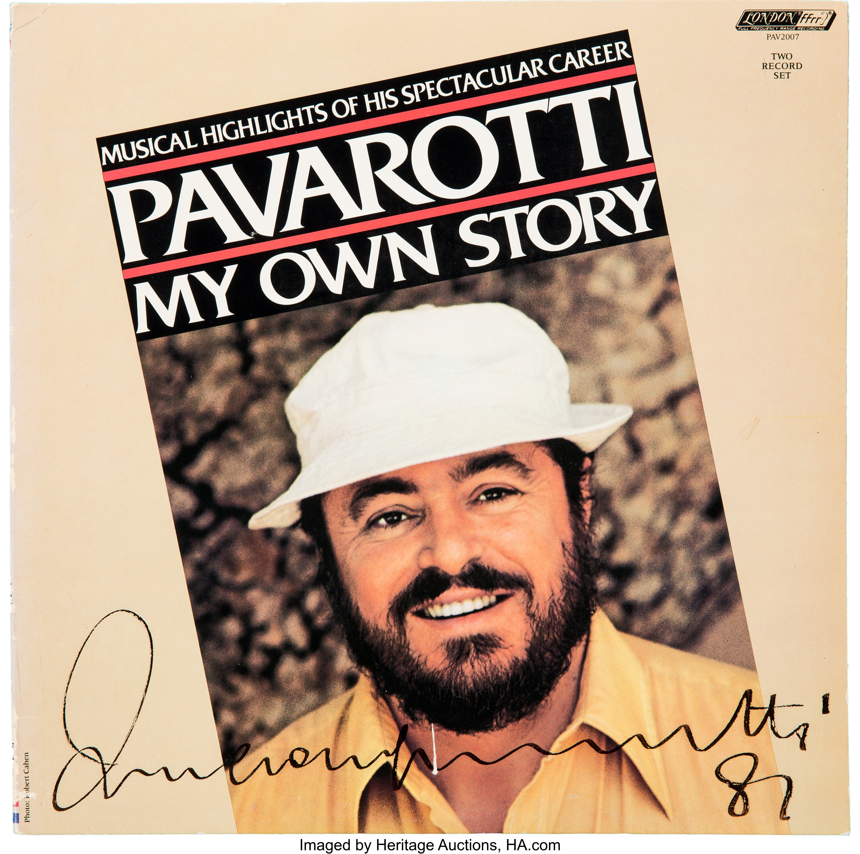 Luciano Pavarotti Signed My Own Story Double LP (London PAV 2007, | Lot ...