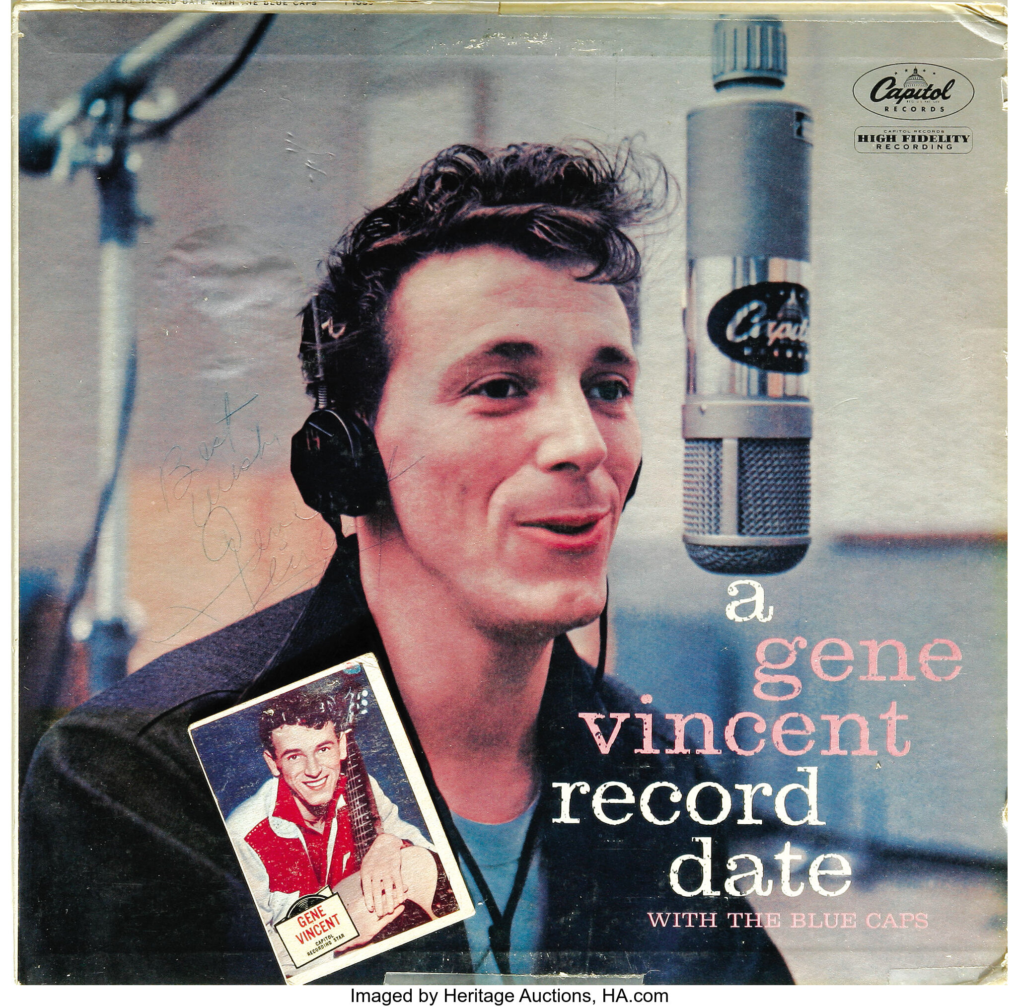 Gene Vincent Signed "A Gene Vincent Record Date" Mono LP Capitol | Lot ...