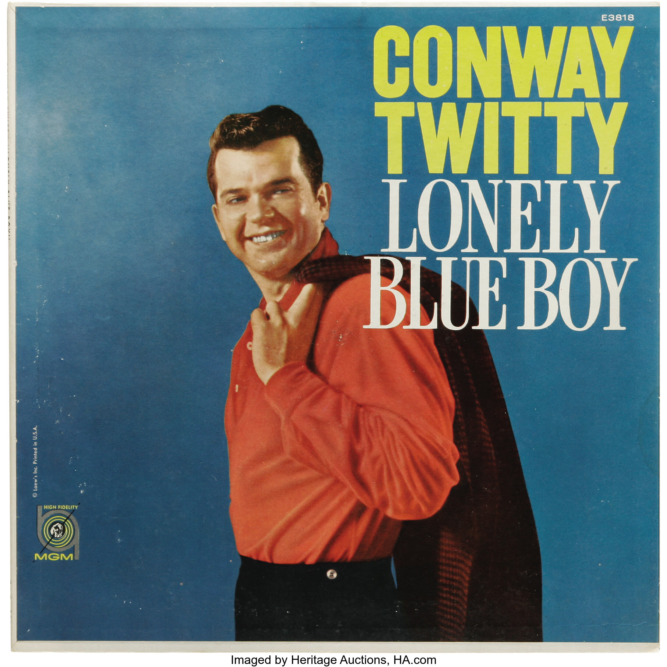 Conway Twitty "Lonely Blue Boy" Autographed Mono LP MGM 3818 | Lot ...